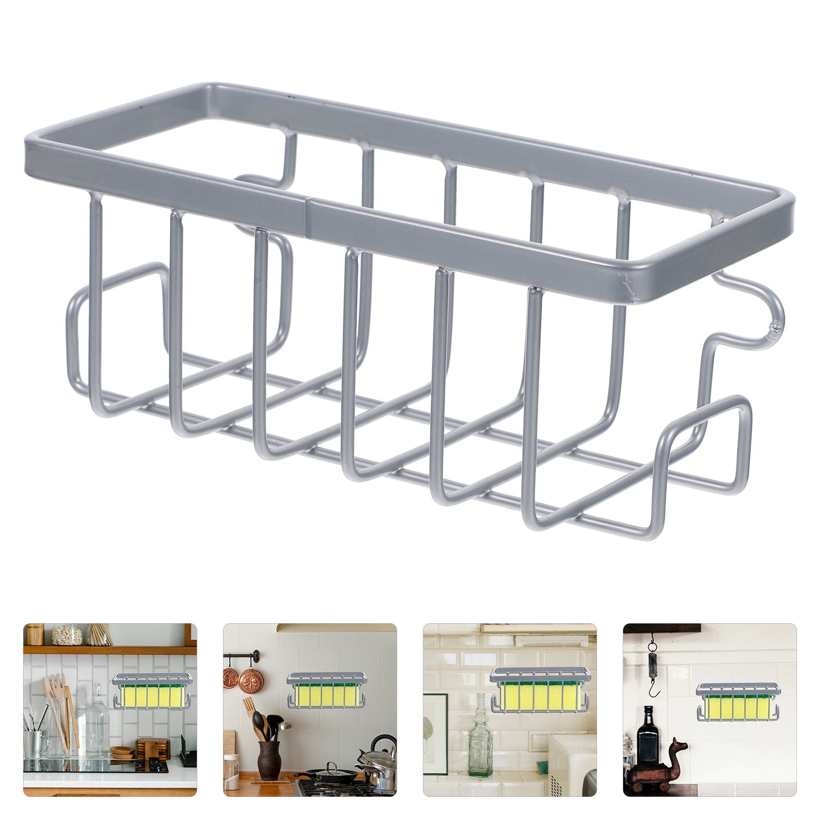 UPKOCH Hollowed-out Box Design 1 Set Grey Iron Storing Cleaning ...