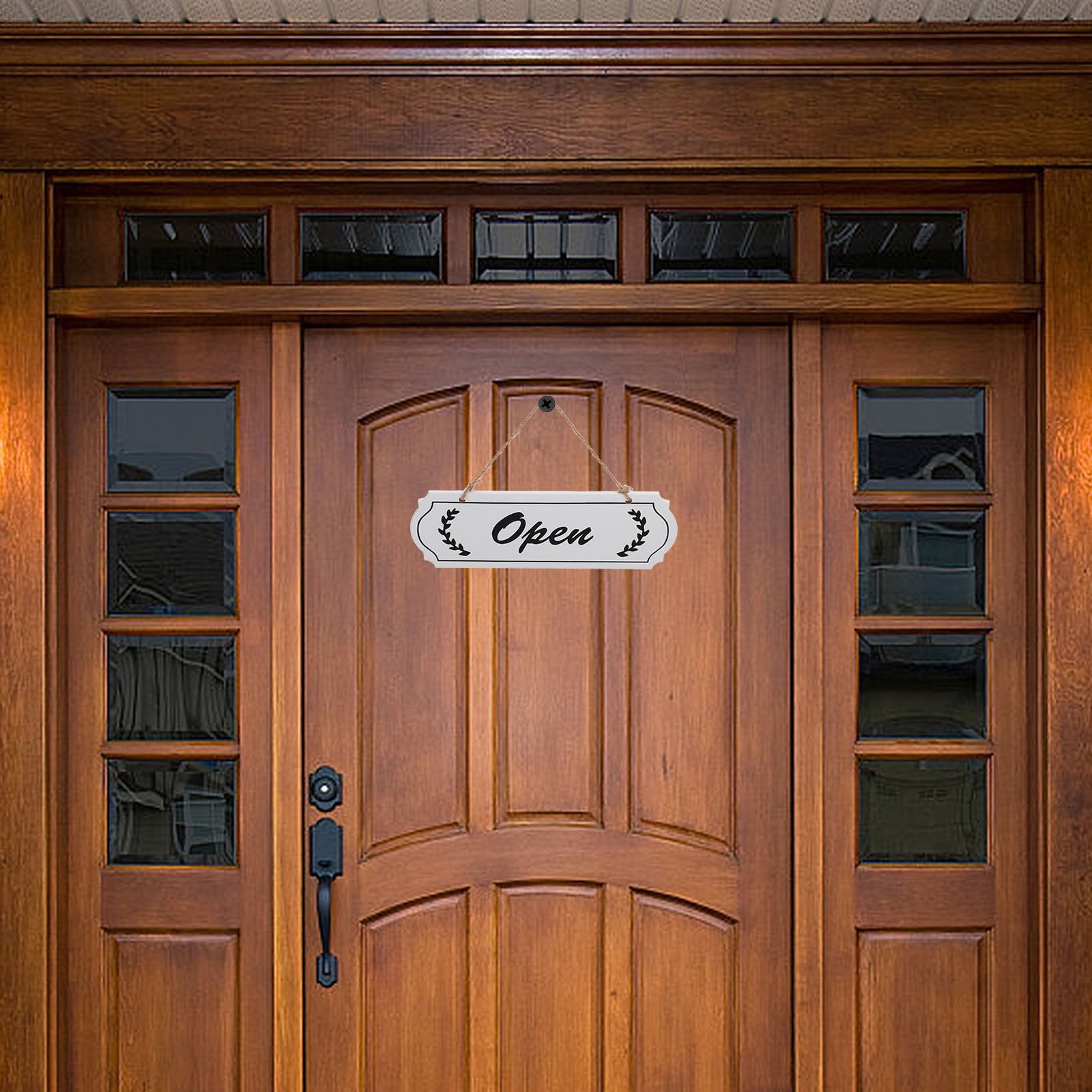 UPKOCH Outdoor Open Sign Wooden Door Sign Indicate Business Hours for ...