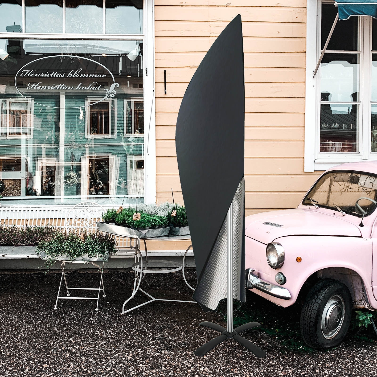 UPKOCH Parasol Rain Cover 1 Set Black Oxford Cloth for Patio and Garden ...