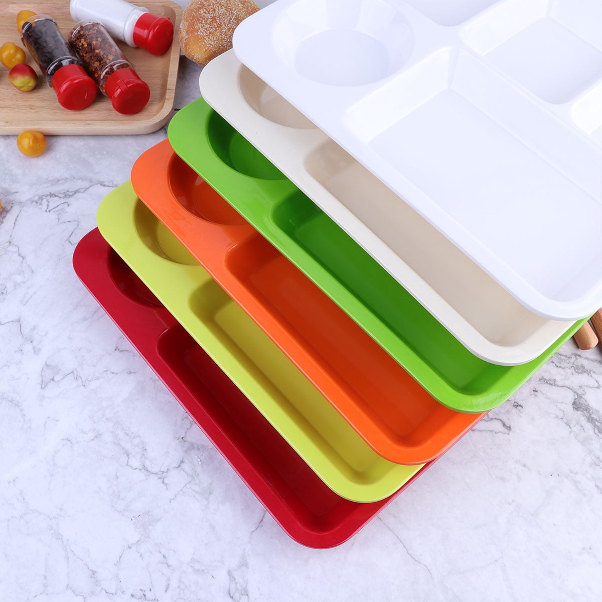 UPKOCH Plastic Separating Dish with Divided Compartments Perfect for ...