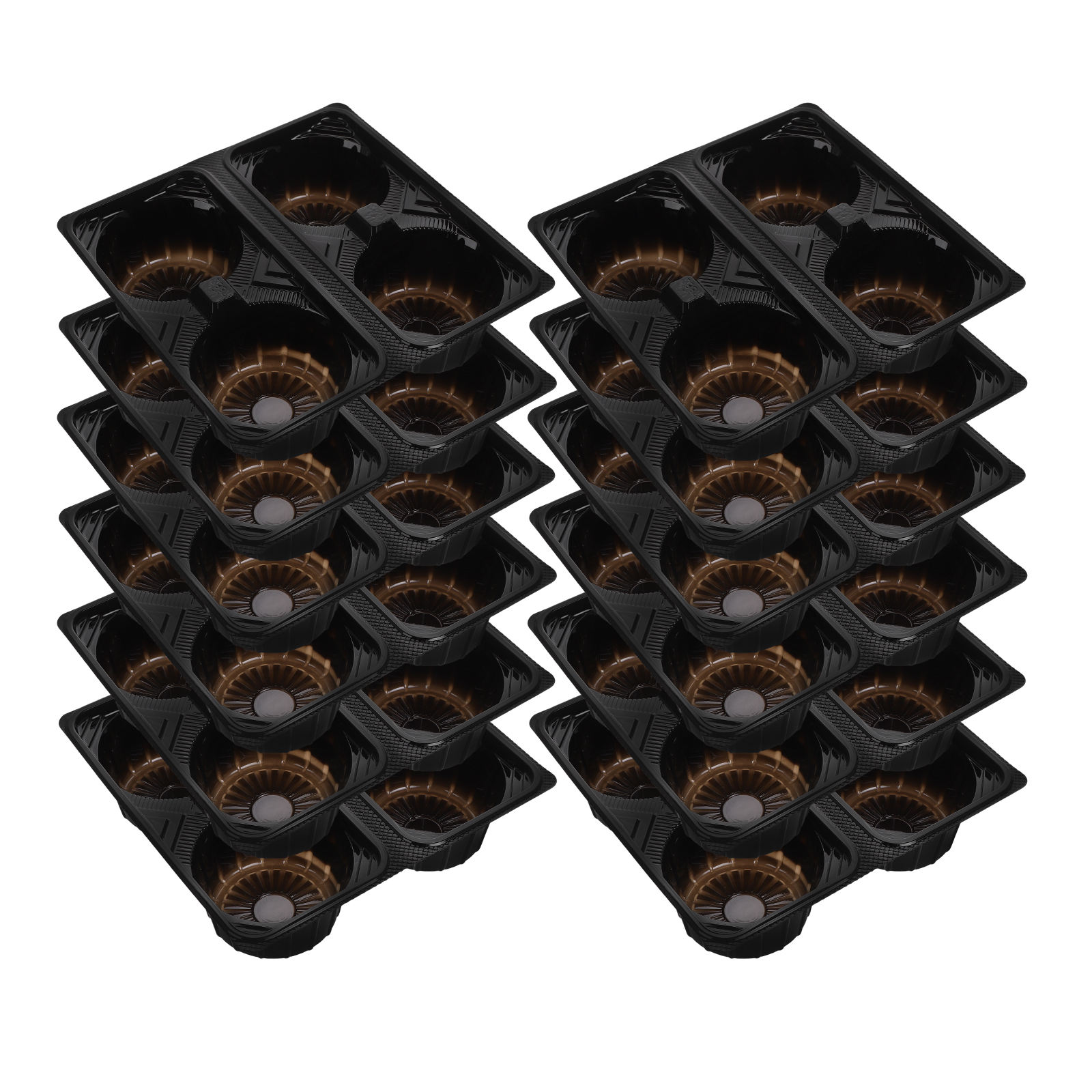 UPKOCH Portable Black Plastic Cup Holder Tray for Takeout Coffee Milk ...