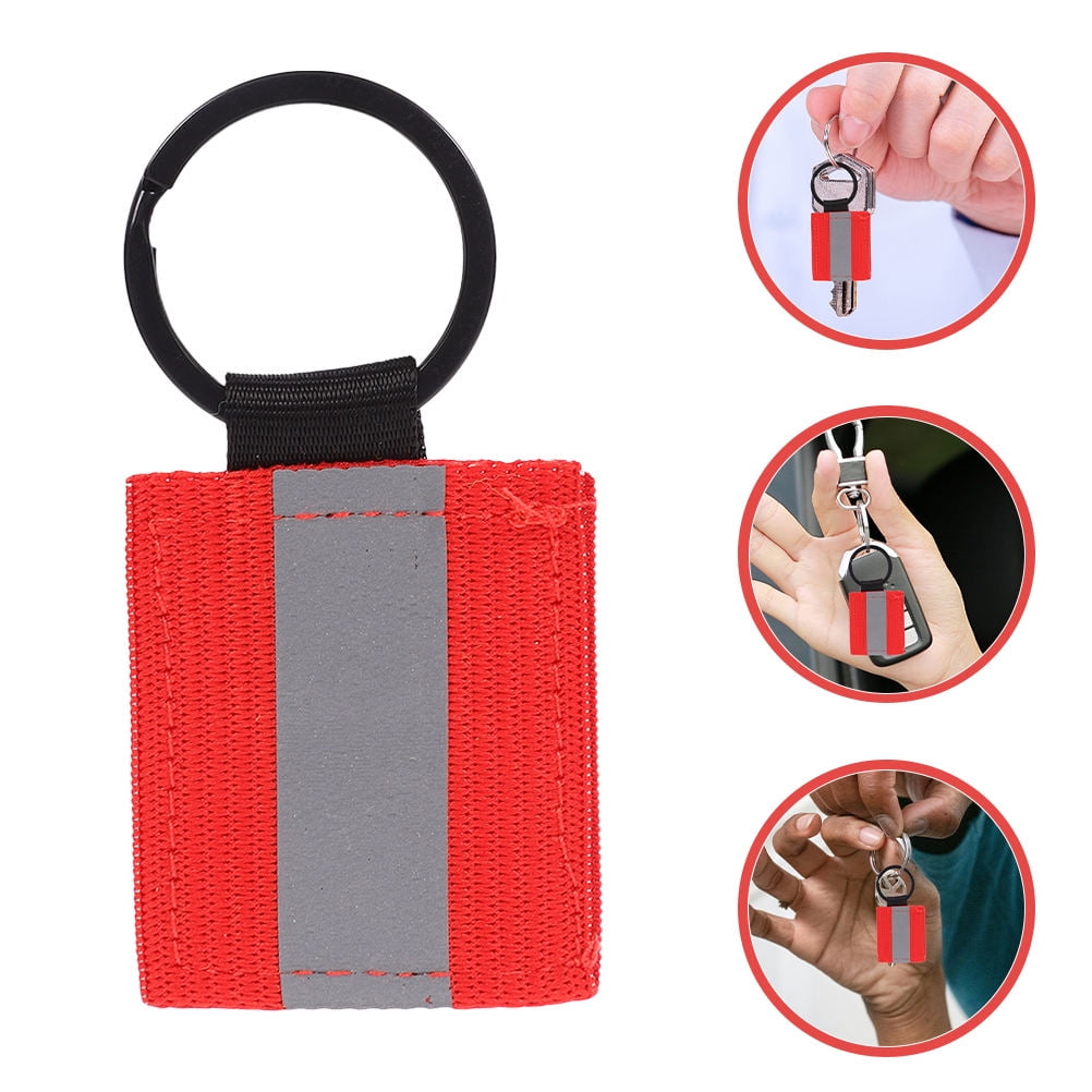 UPKOCH Safety Keychain For Women Reflective Keyring Nylon Red Backpack ...