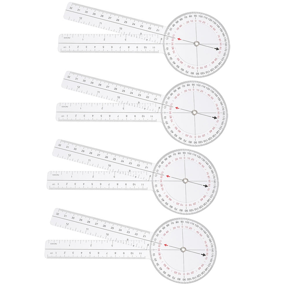 UPKOCH Ruler and Protractor Set Transparent Plastic Tool for Students ...