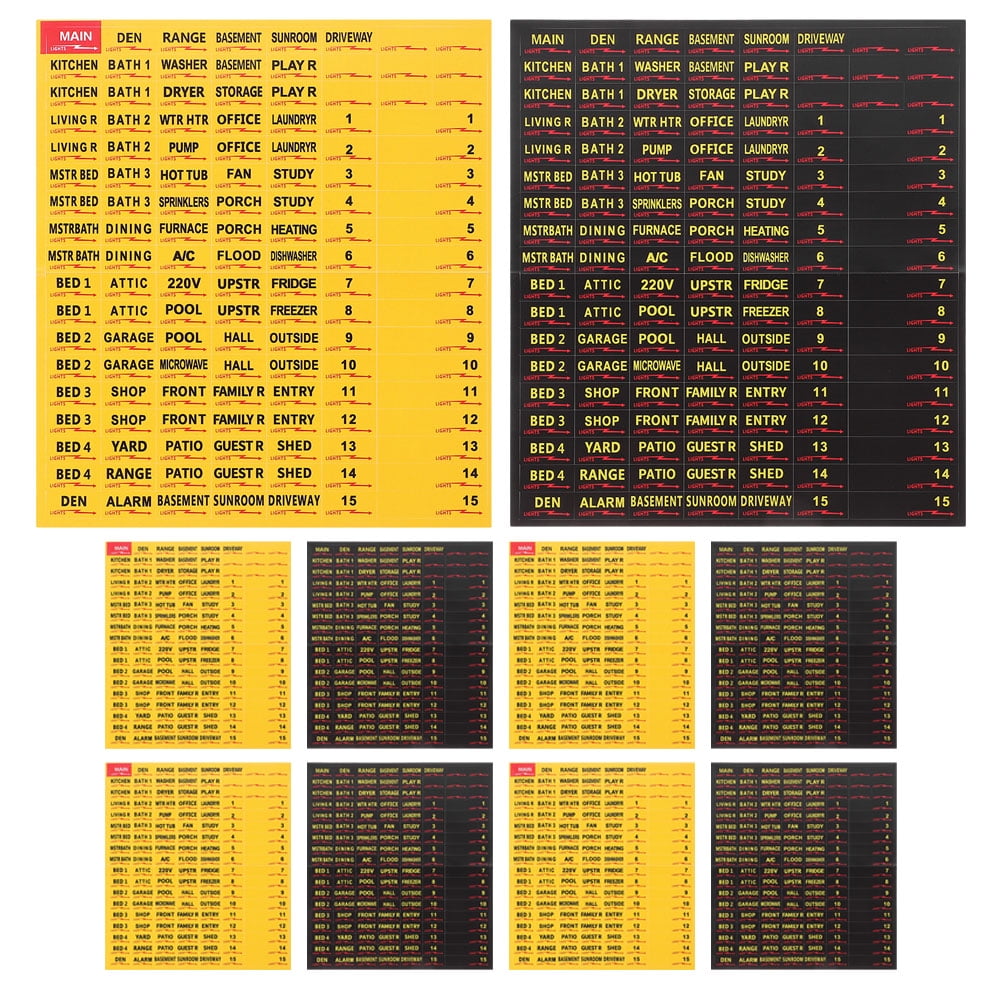 UPKOCH Small 7.27X6.48X0.04In Electrical Box Labels for Plug Switch ...