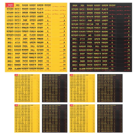 UPKOCH Small 7.27X6.48X0.04In Electrical Box Labels for Plug Switch ...