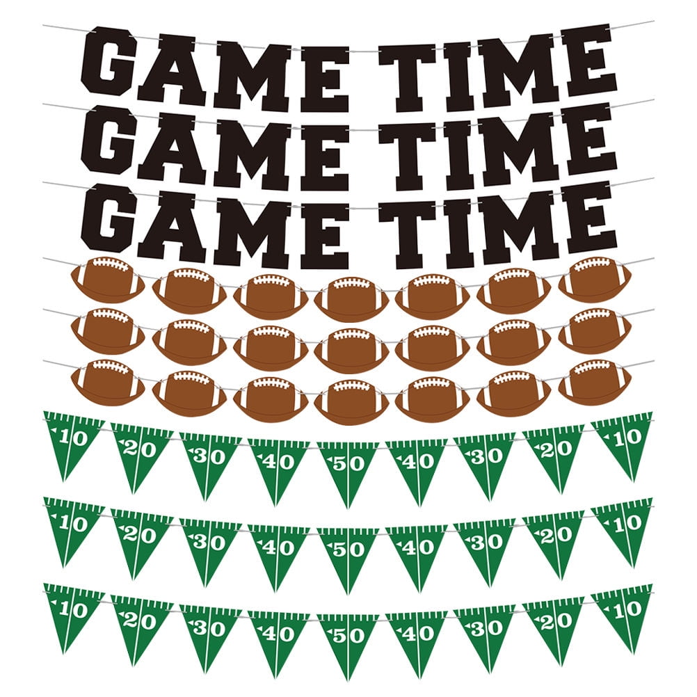 UPKOCH Sports Theme Decorations Hanging Rugby Banner Paper Birthday ...