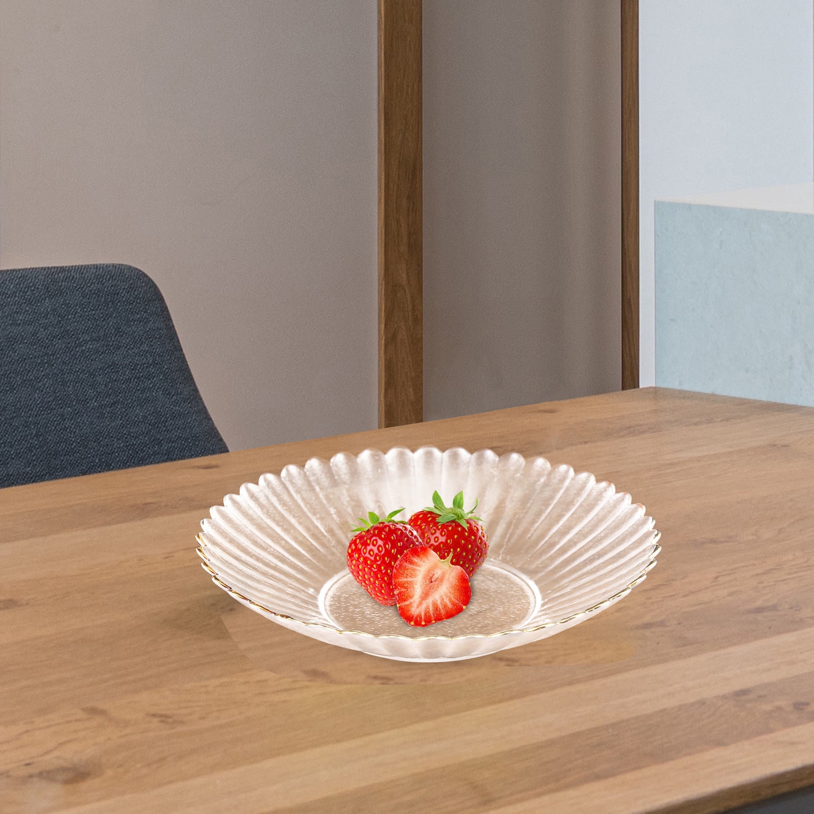 UPKOCH Multipurpose Transparent Glass Storage Tray for Home ...