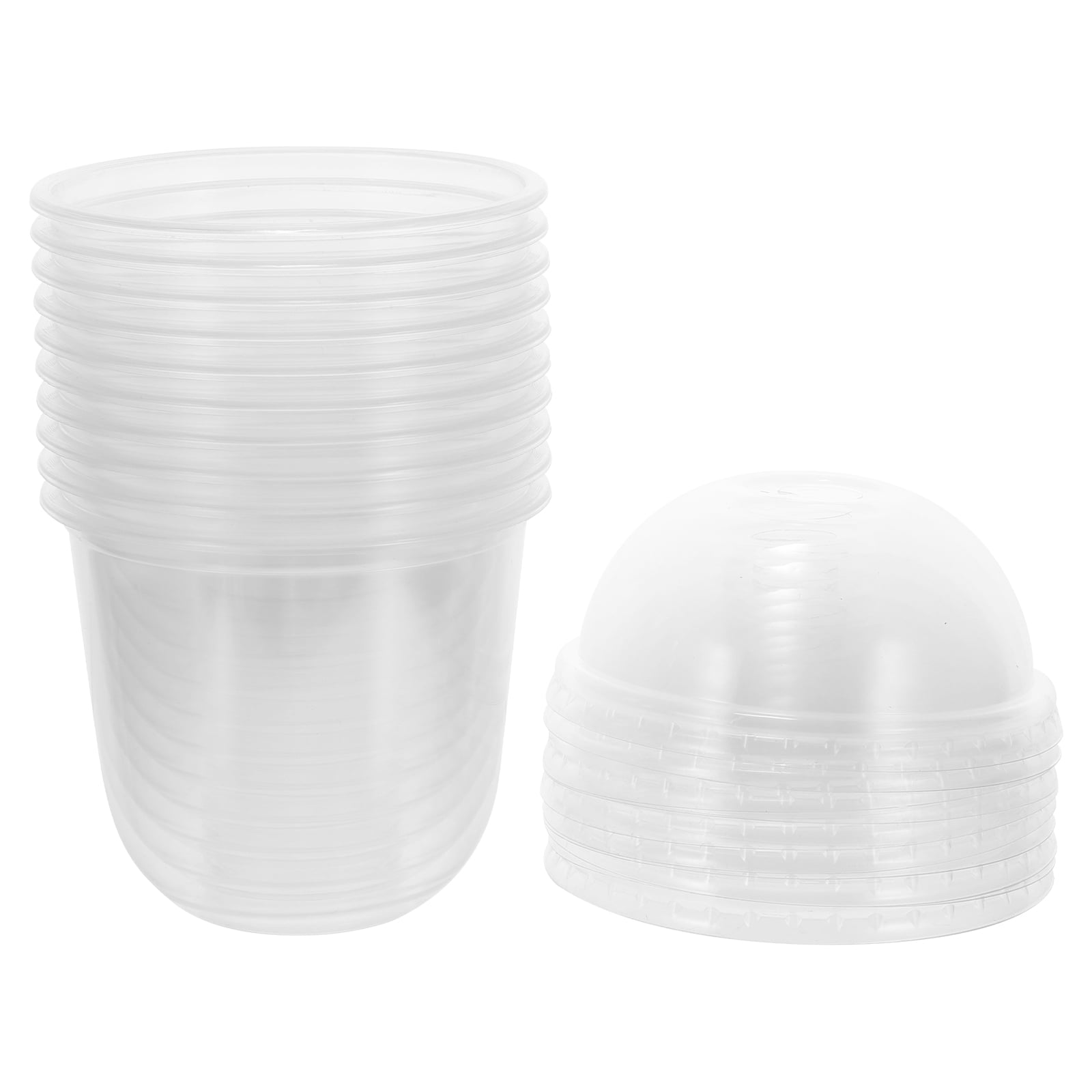 UPKOCH Transparent Plastic Dessert Cups with Cover for Storage Use ...