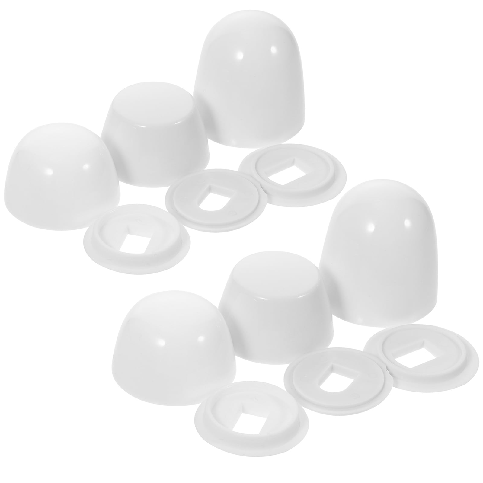UPKOCH Universal Toilet Bolt Caps 2Set White ABS Plastic for Home ...