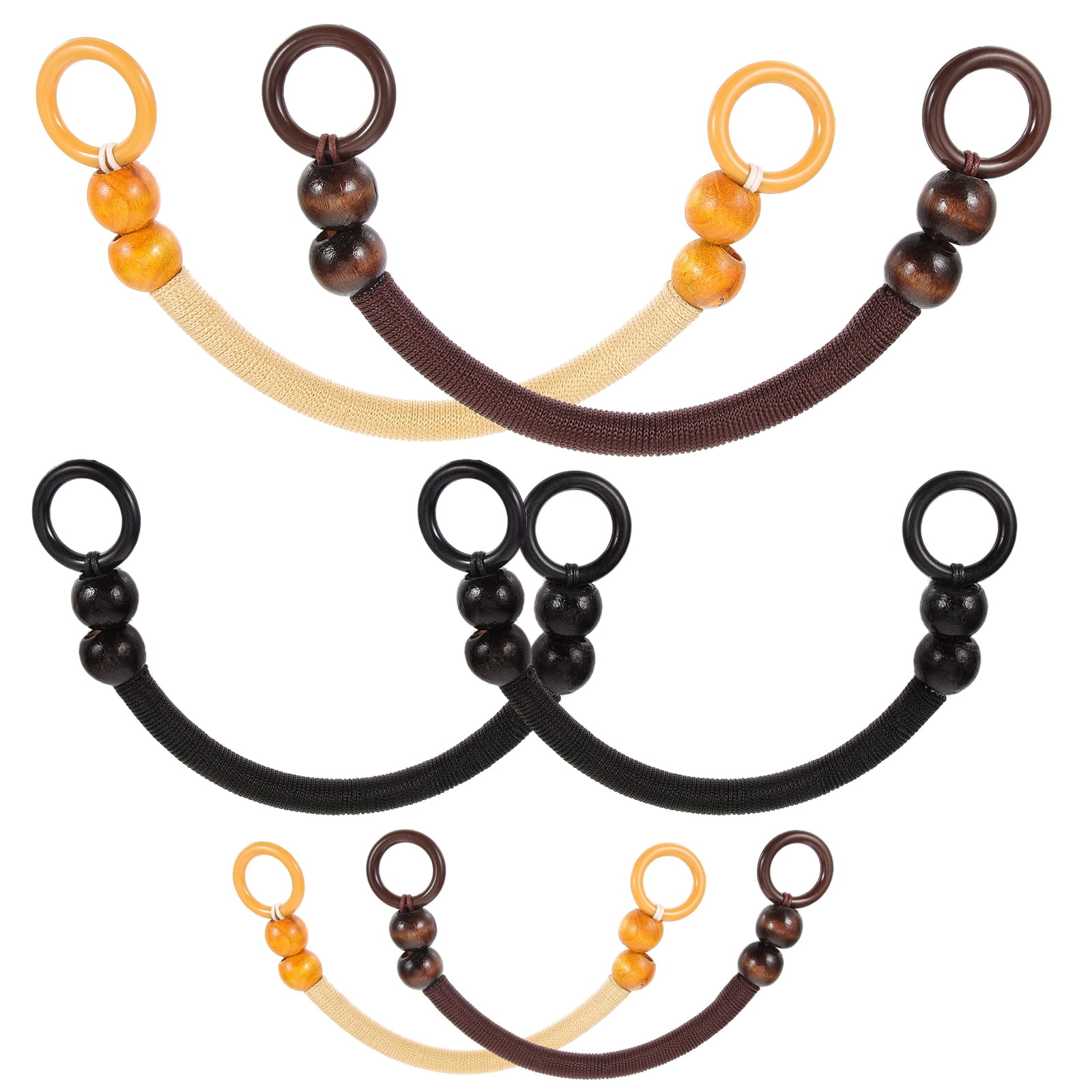 UPKOCH Wooden Bead Purse Handles for DIY Bag Making Assorted Color ...