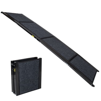 HomGarden 62-inch Folding Dog Ramp, Non-Slip Surface, 150lbs Capacity ...