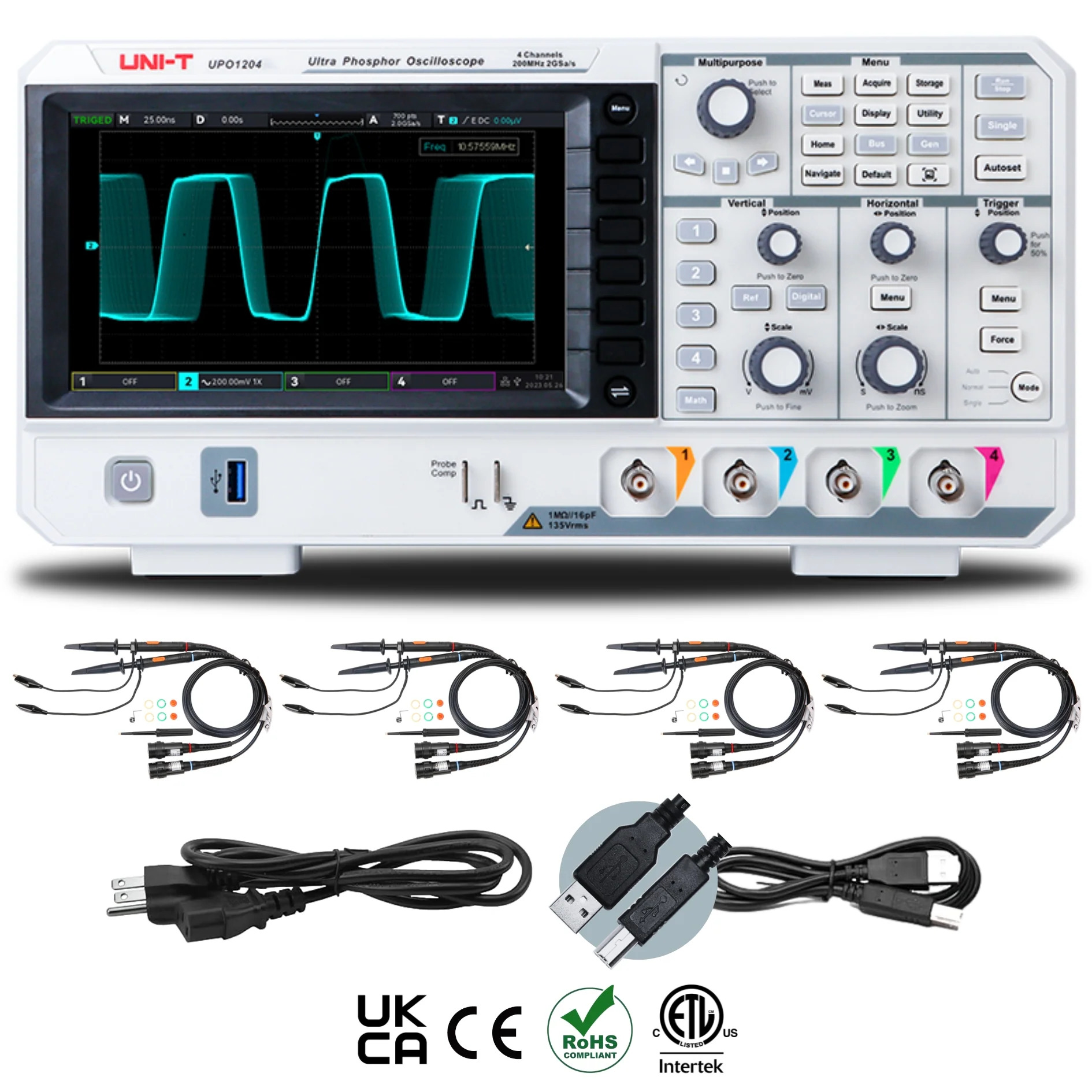 UPO1104 100MHz 4Ch DSO - Walmart.com