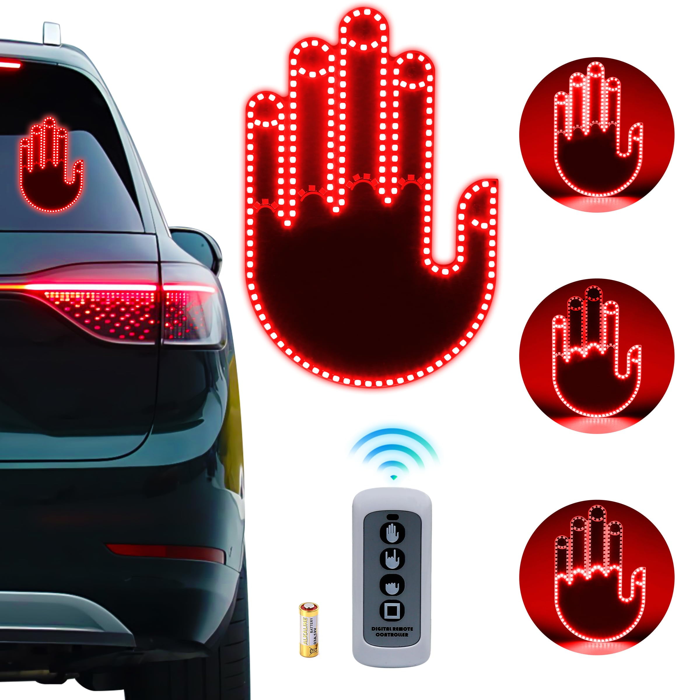 UPONELED Upgrade Hand Gesture Light for Car, LED Car Hand Light with ...