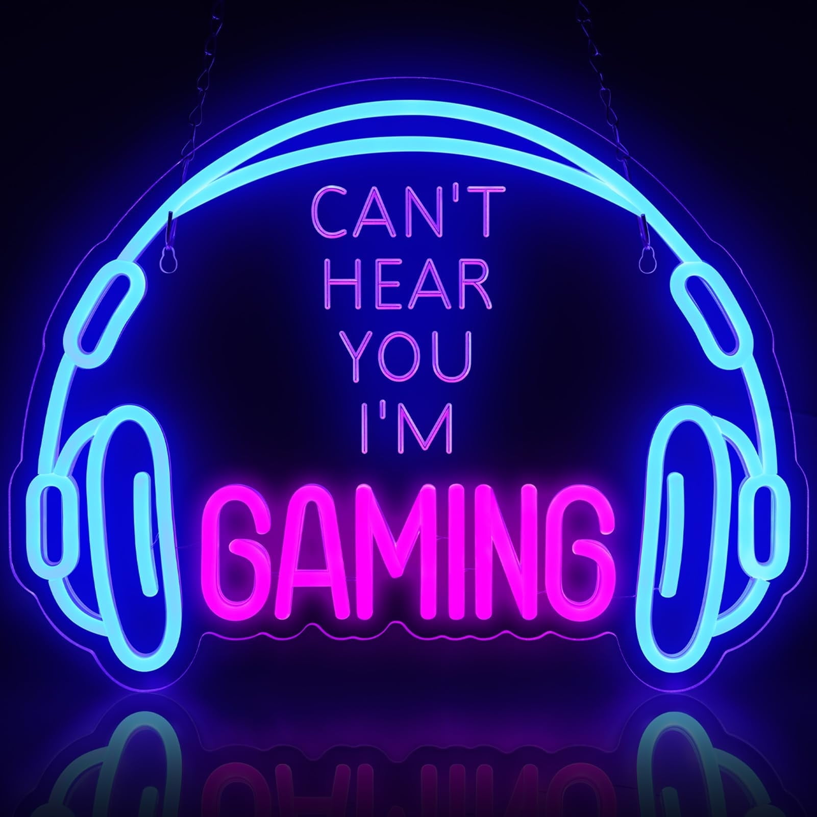 UPONRAY Gaming Neon Sign, Dimmable Colorful LED Headset Gaming Neon ...
