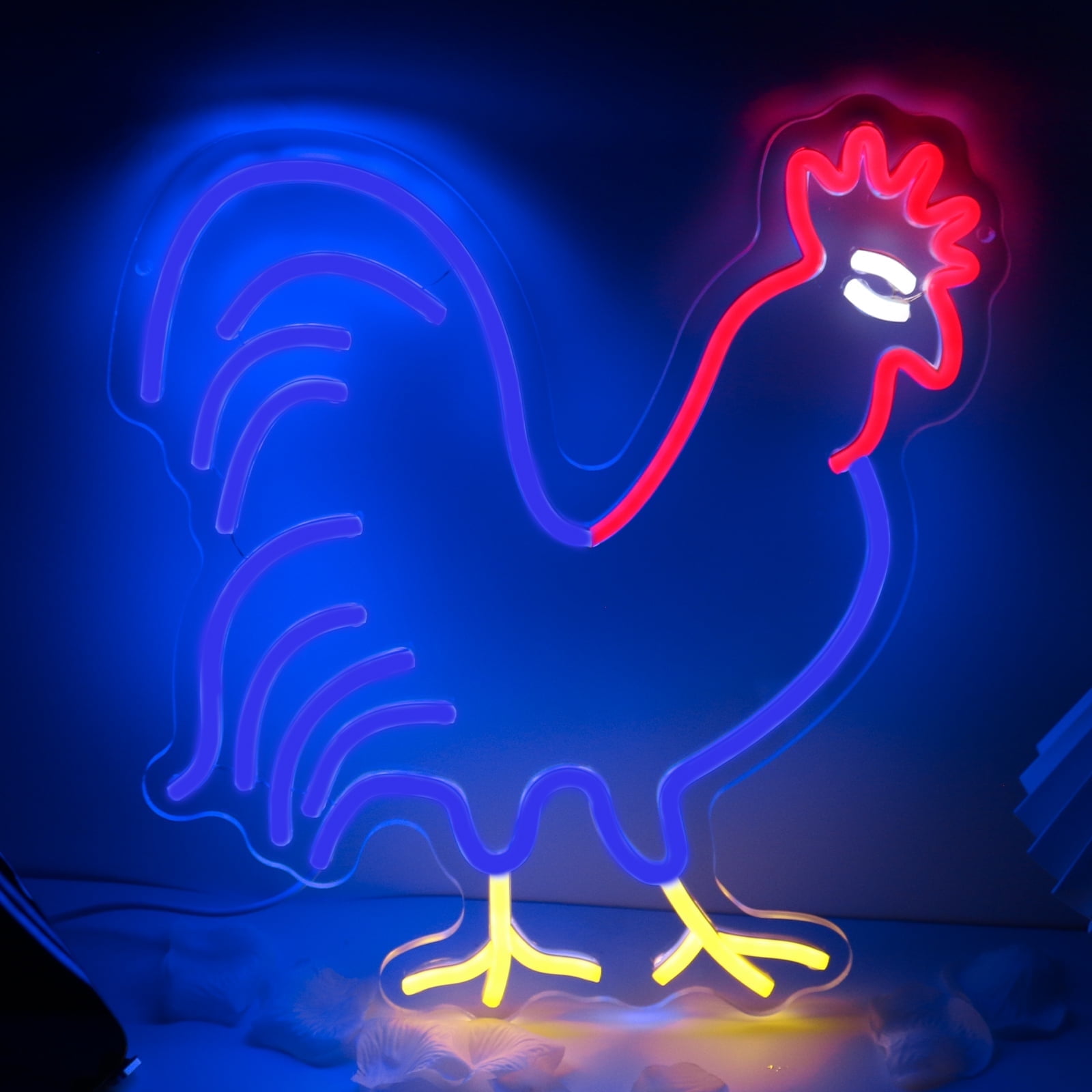 UPONRAY Rooster Neon Sign, Chicken Neon Light for Wall Decor Animal ...