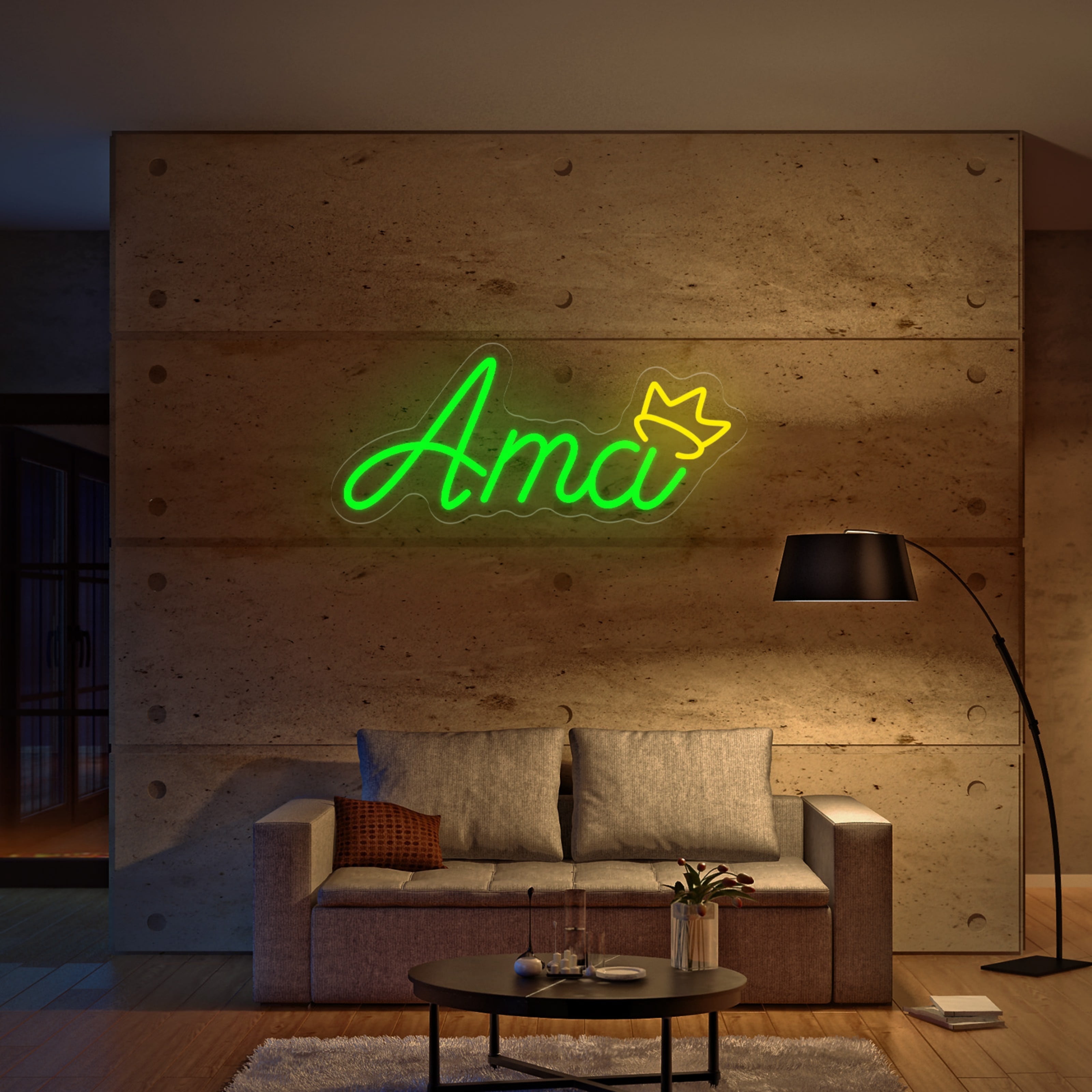 UPONRAY Single Line Custom Neon Signs with Crown, Usb Powered with ...