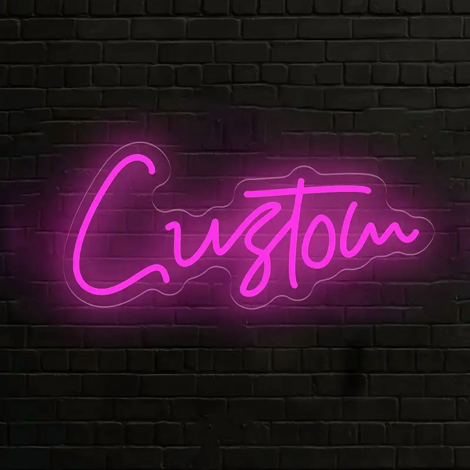 UPONRAY Single-line Custom Neon Signs with Crown, Customizable USB ...