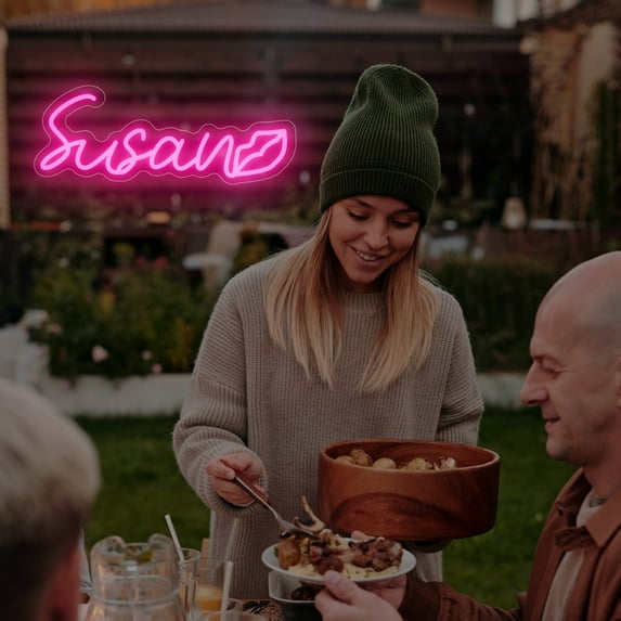 UPONRAY Single-line Custom Neon Signs with Lip, Customizable USB ...