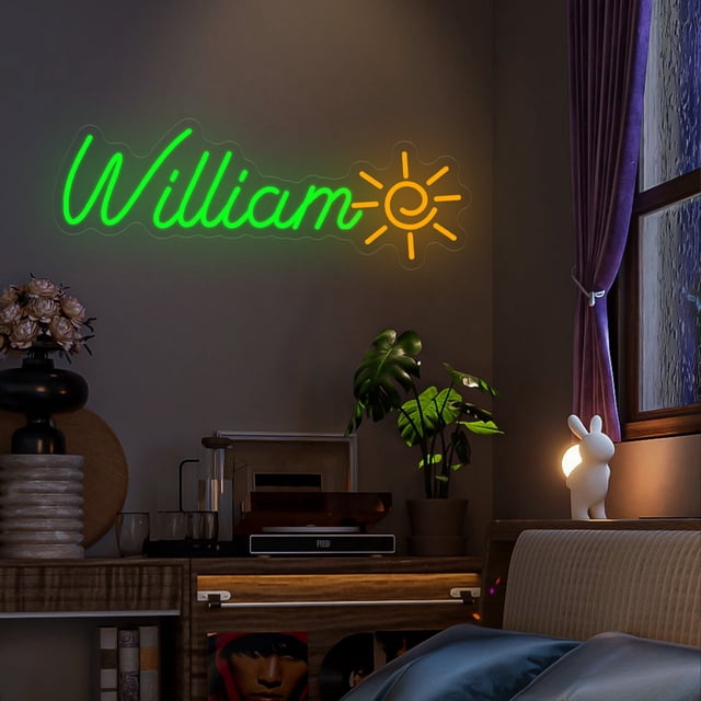 UPONRAY Single Line Custom Neon Signs with Sun, Usb Powered with ...