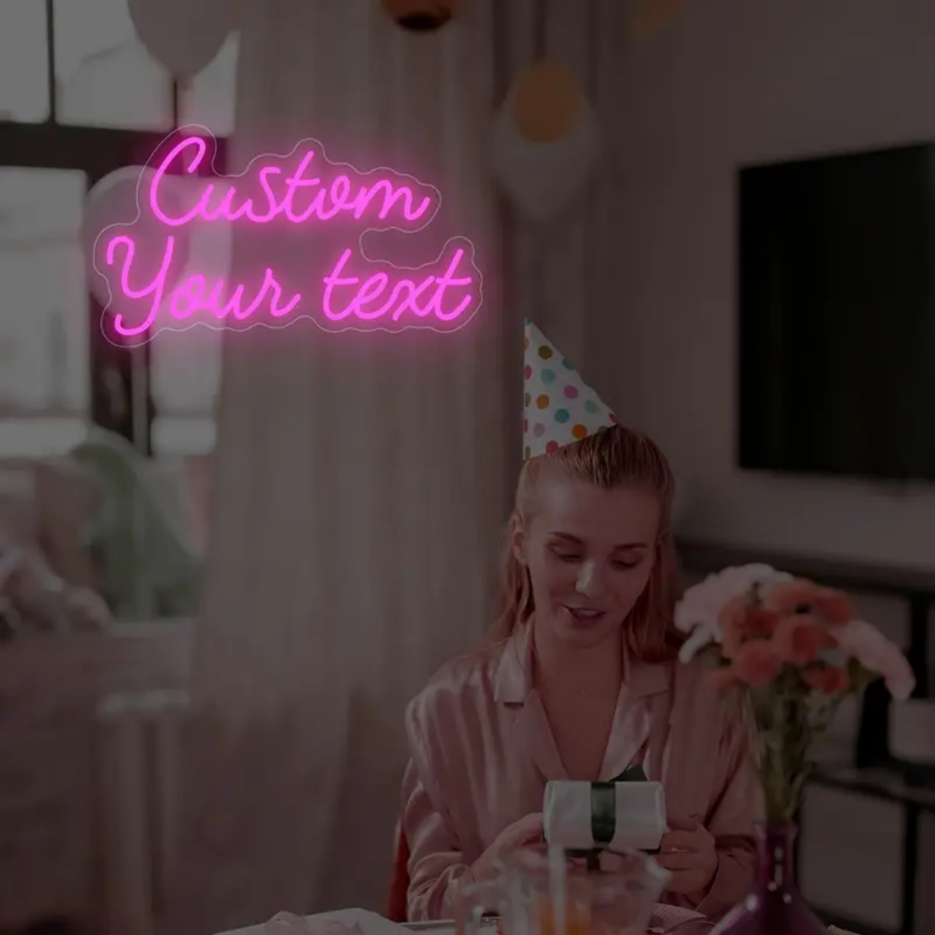 UPONRAY Two Lines Custom Neon Signs, Usb Powered with Adjustable ...