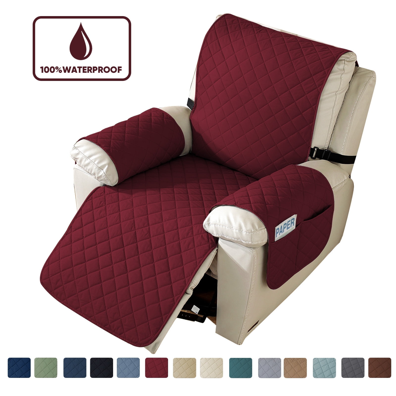 UPONRAY Waterproof Recliner Chair Cover, Non-Slip & Washable Furniture ...