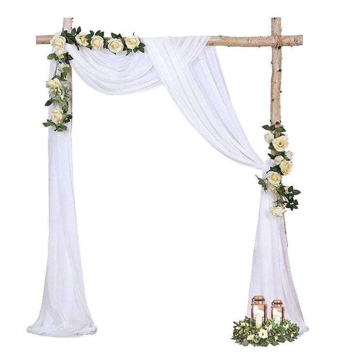 UPONRAY Wedding Arch Draping Fabric, Organza Arch Drapes Chiffon Fabric ...