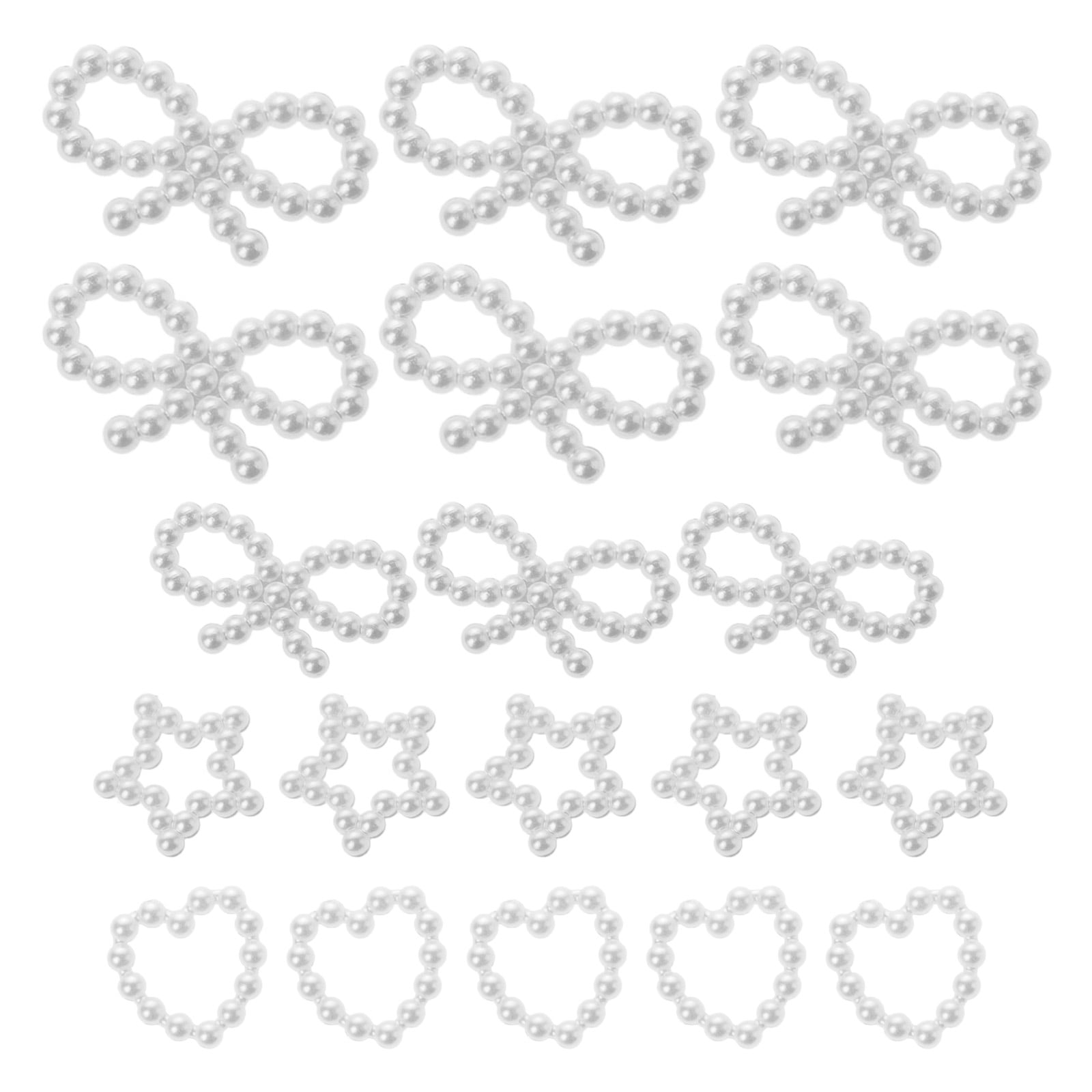 UPOUART 1 Box Delicate Nail Pearls Charms for Women with White ABS for ...