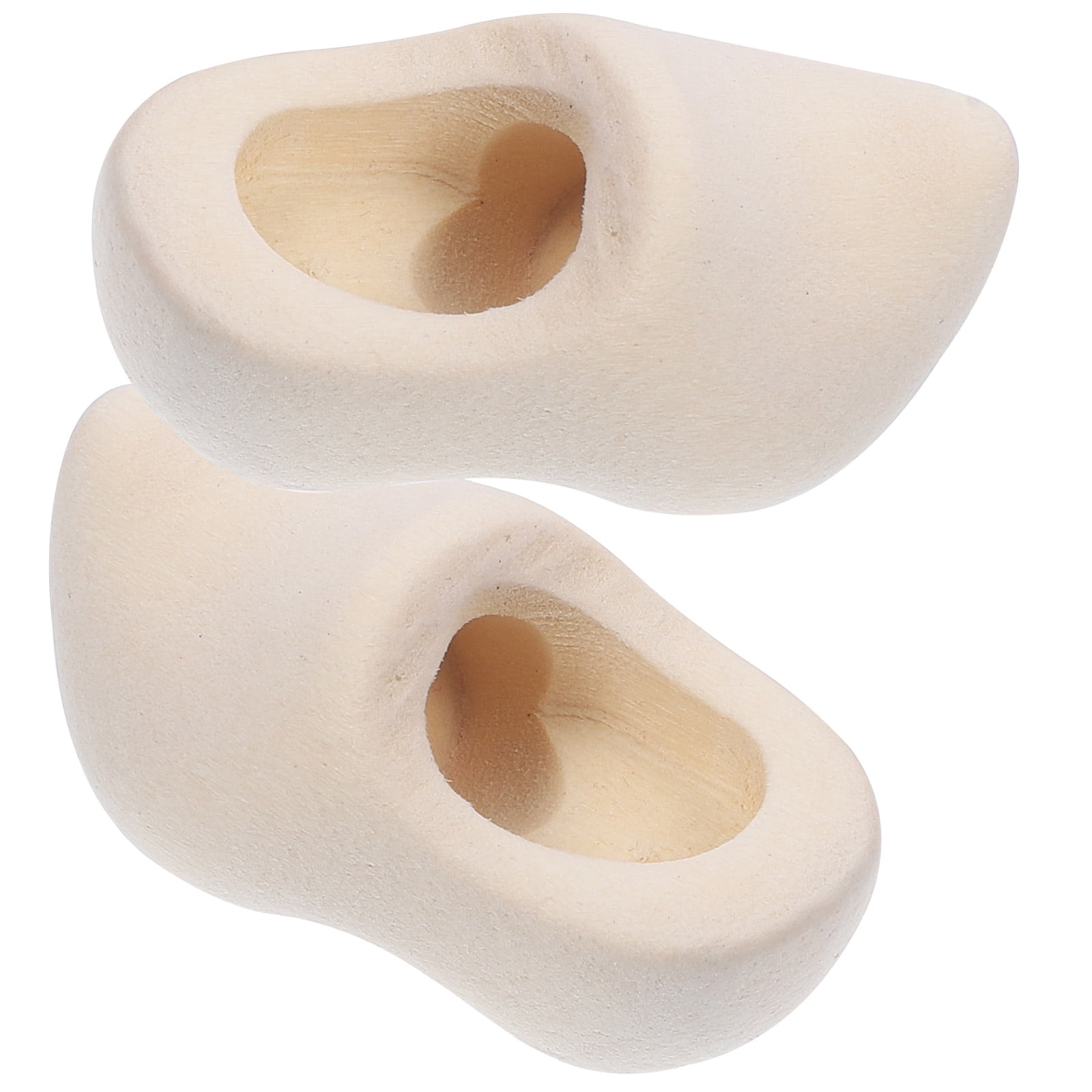 UPOUART 1 Pair Khaki Mini Wooden Shoes for Handmade Mini Klompen and ...