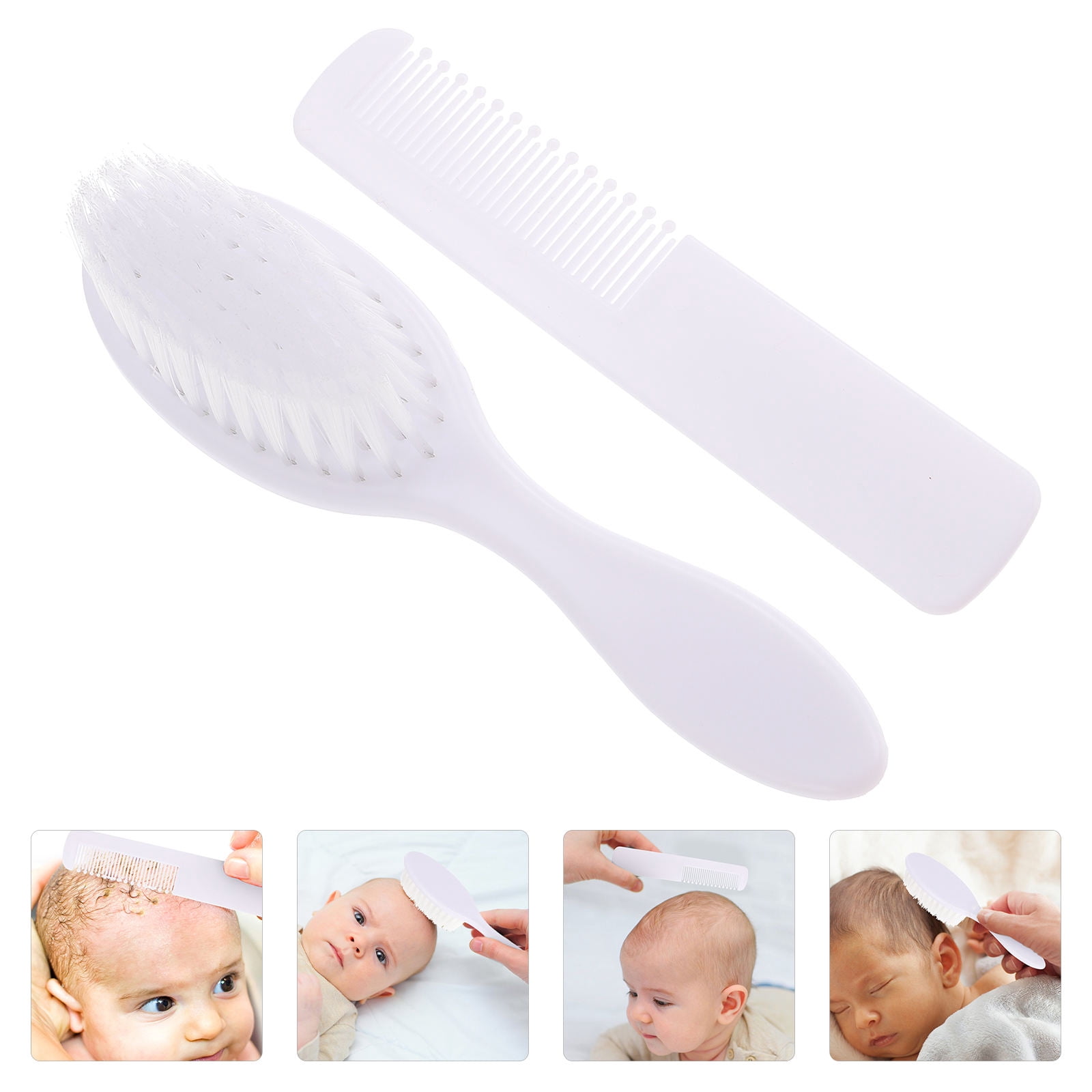 UPOUART 1 Set Head Brush and Comb Emotion Soothing Baby Care Wash Brush ...