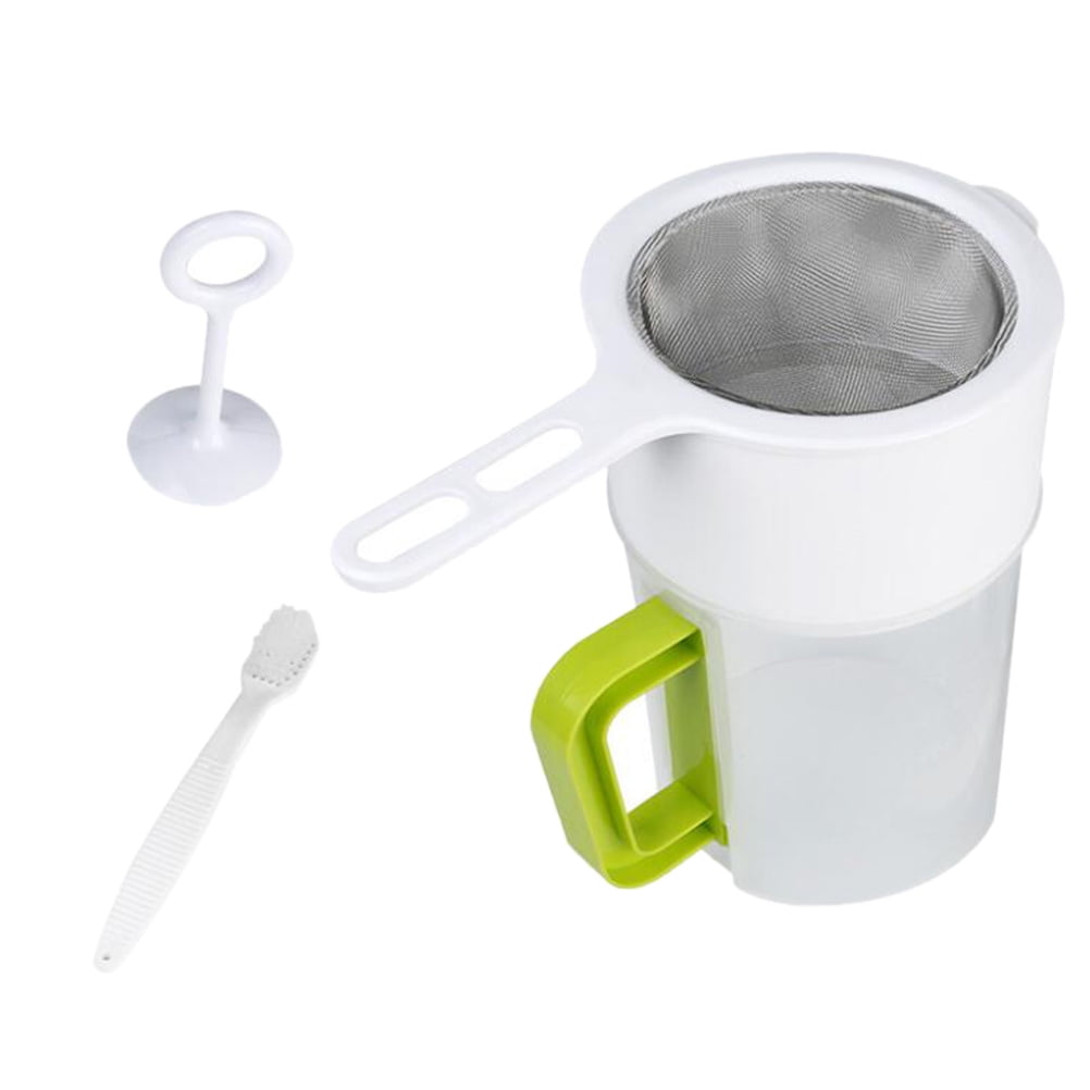 UPOUART Fruit and Soy Milk Strainer Cup Set Reusable Mesh Strainer for ...