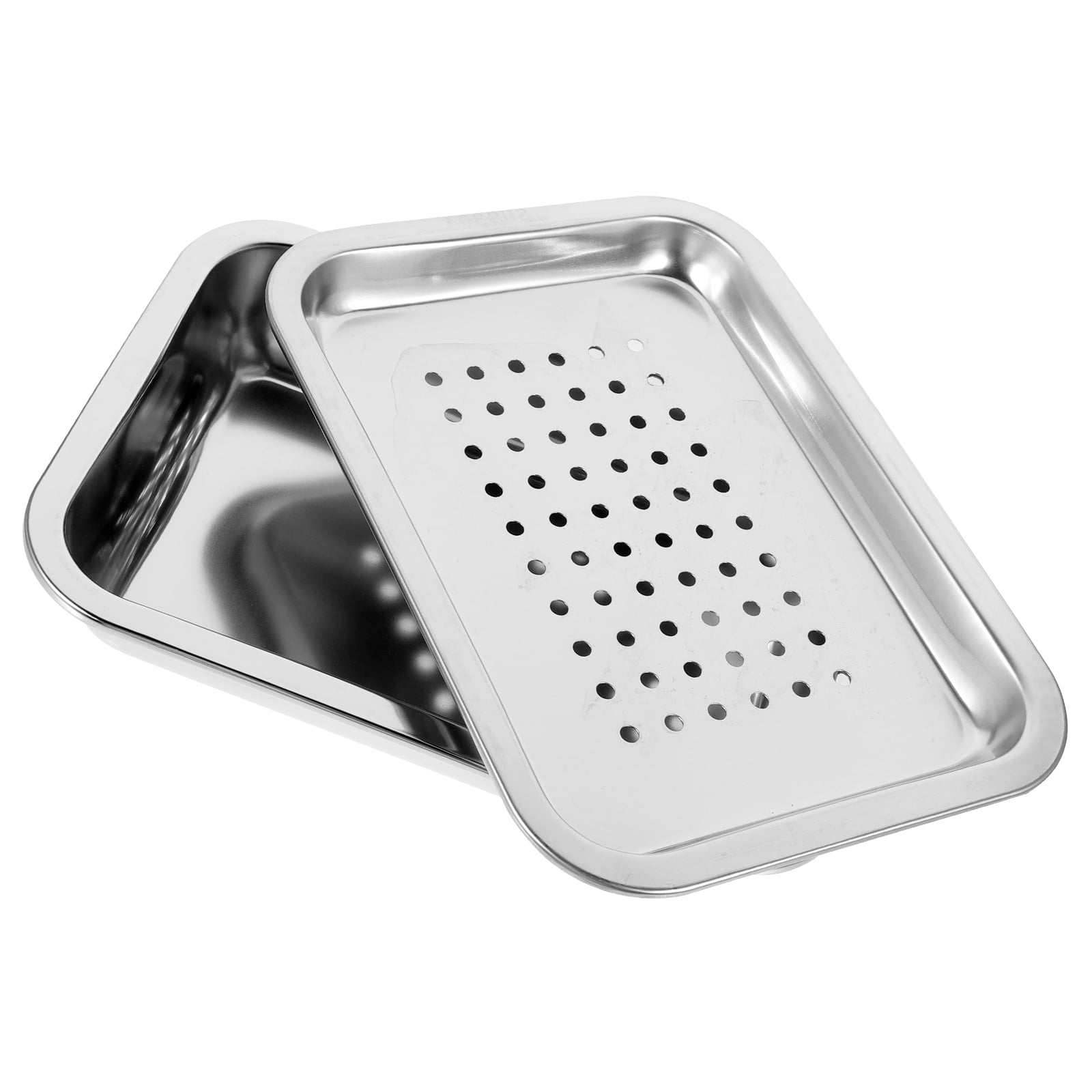 UPOUART 1 Set Metal Teacup Tray for Kitchen Use in Silver with Simple ...