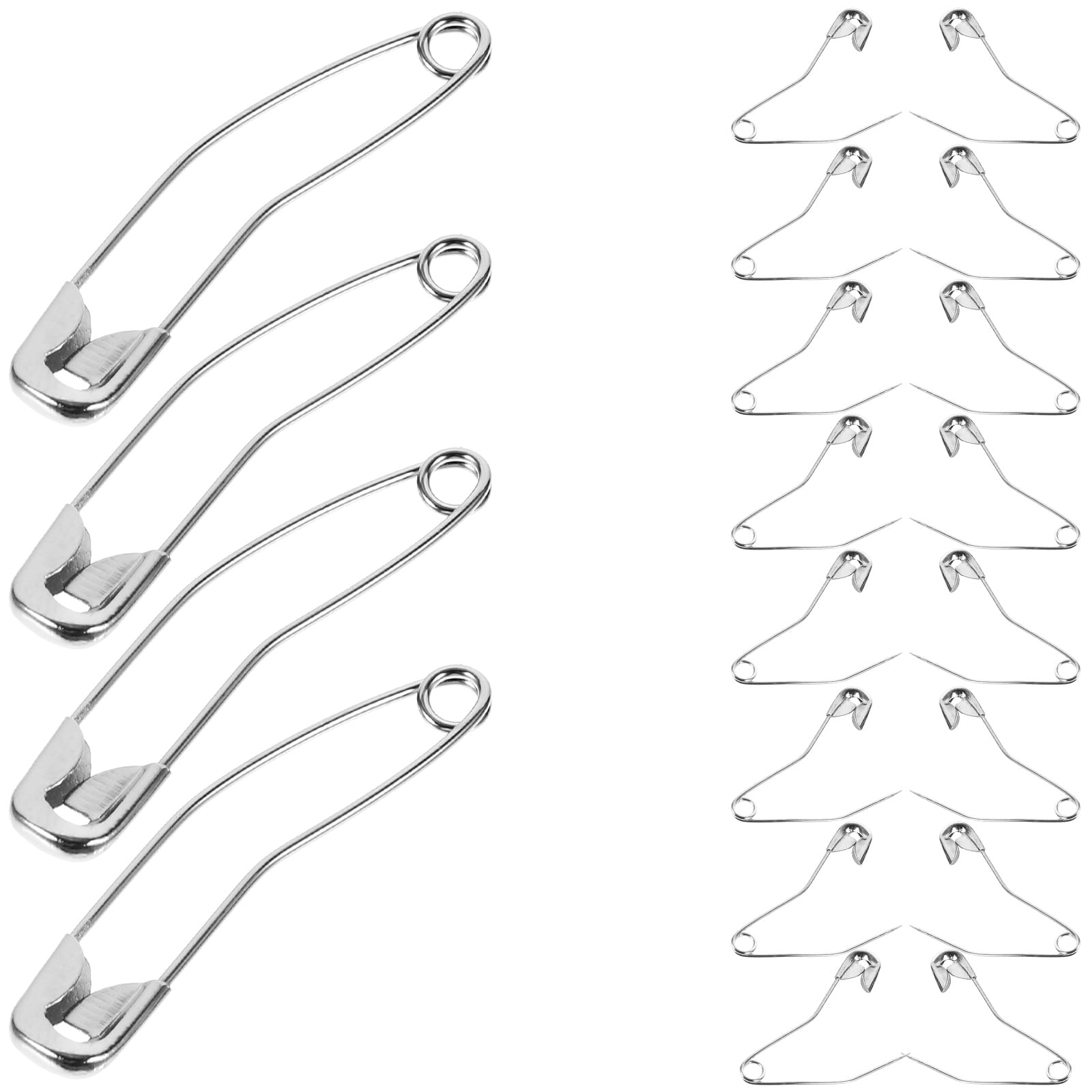 UPOUART 100 Pins Curved Safety Pin for Sewing and Quilting Stainless ...