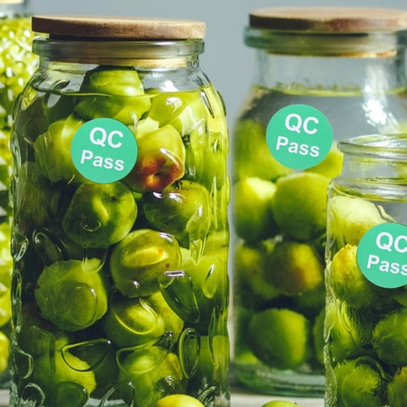 UPOUART 1000pcs Green Round Labels Stickers for QC Testing Paper for ...