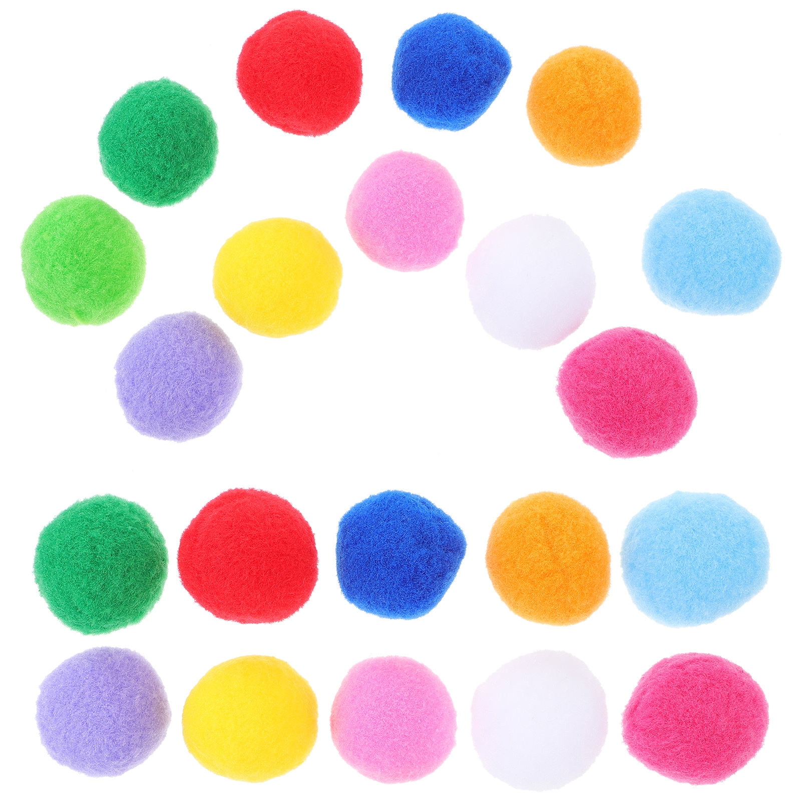 UPOUART 100Pcs Fluffy Balls Assorted Color 4Cm Diameter Plush Various ...