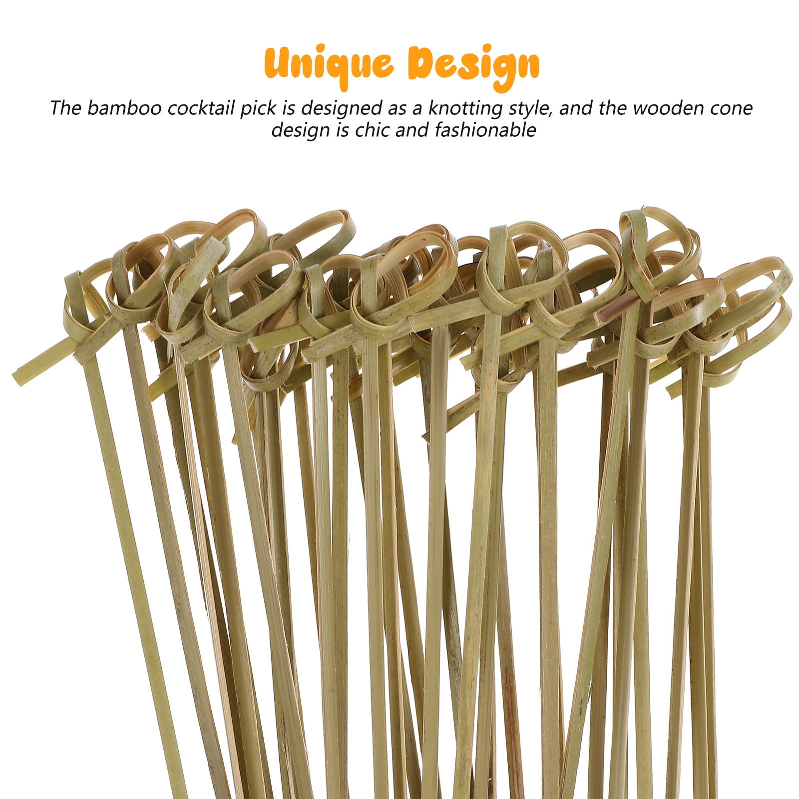 UPOUART 100-Pack Fruit Kabob Skewers Khaki Color Ideal for Restaurants ...