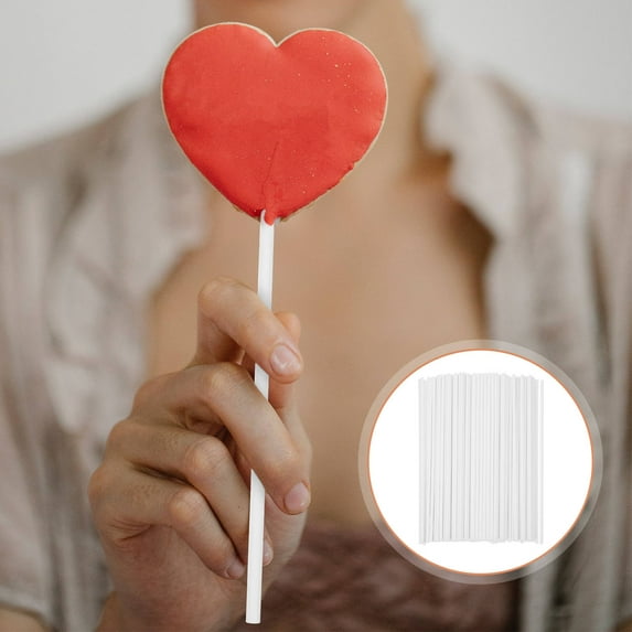 UPOUART 100Pcs Practical White Paper Candy Sticks for Manual Stirring ...