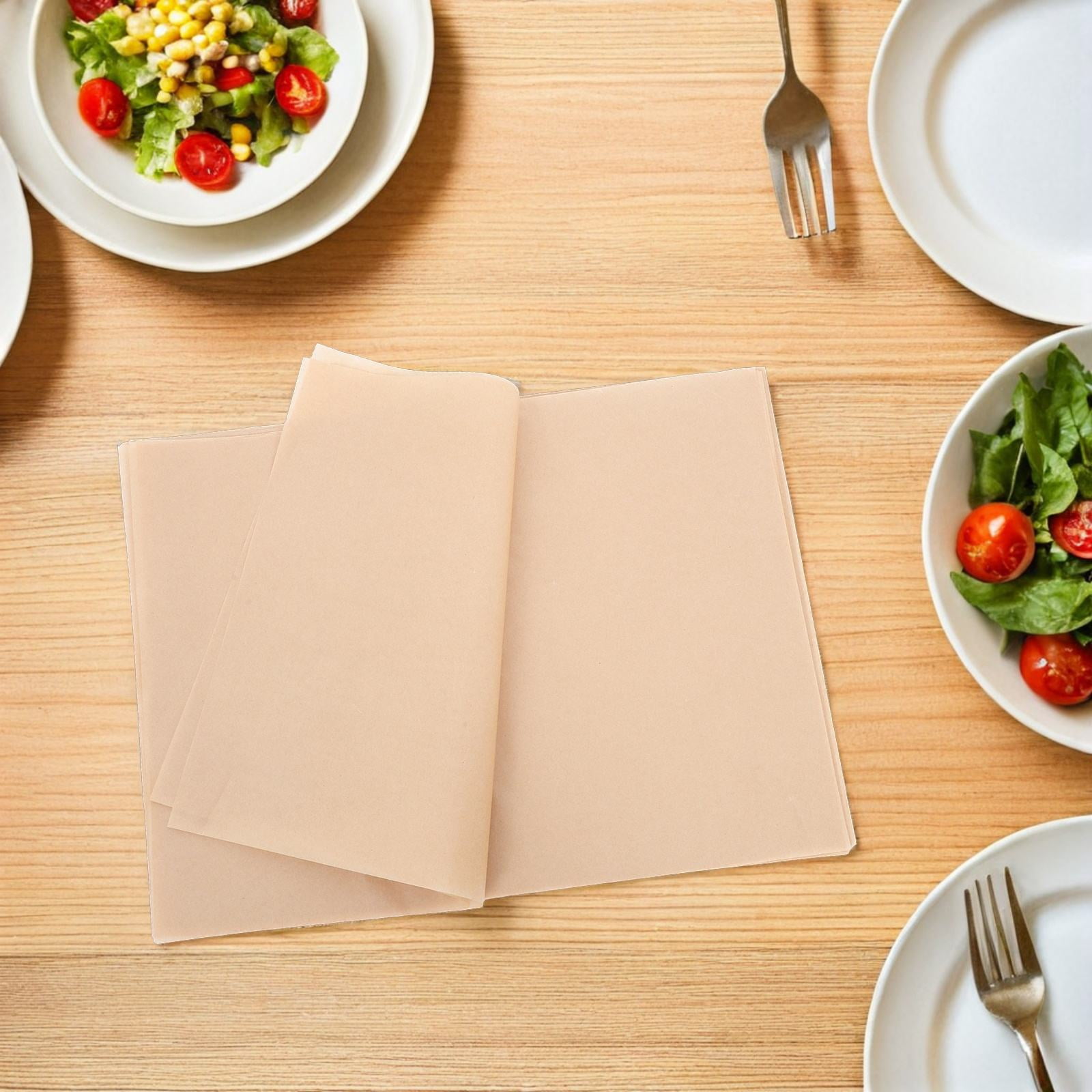 UPOUART 100Pcs Precut Natural Brown Parchment Paper Oven Liner for ...