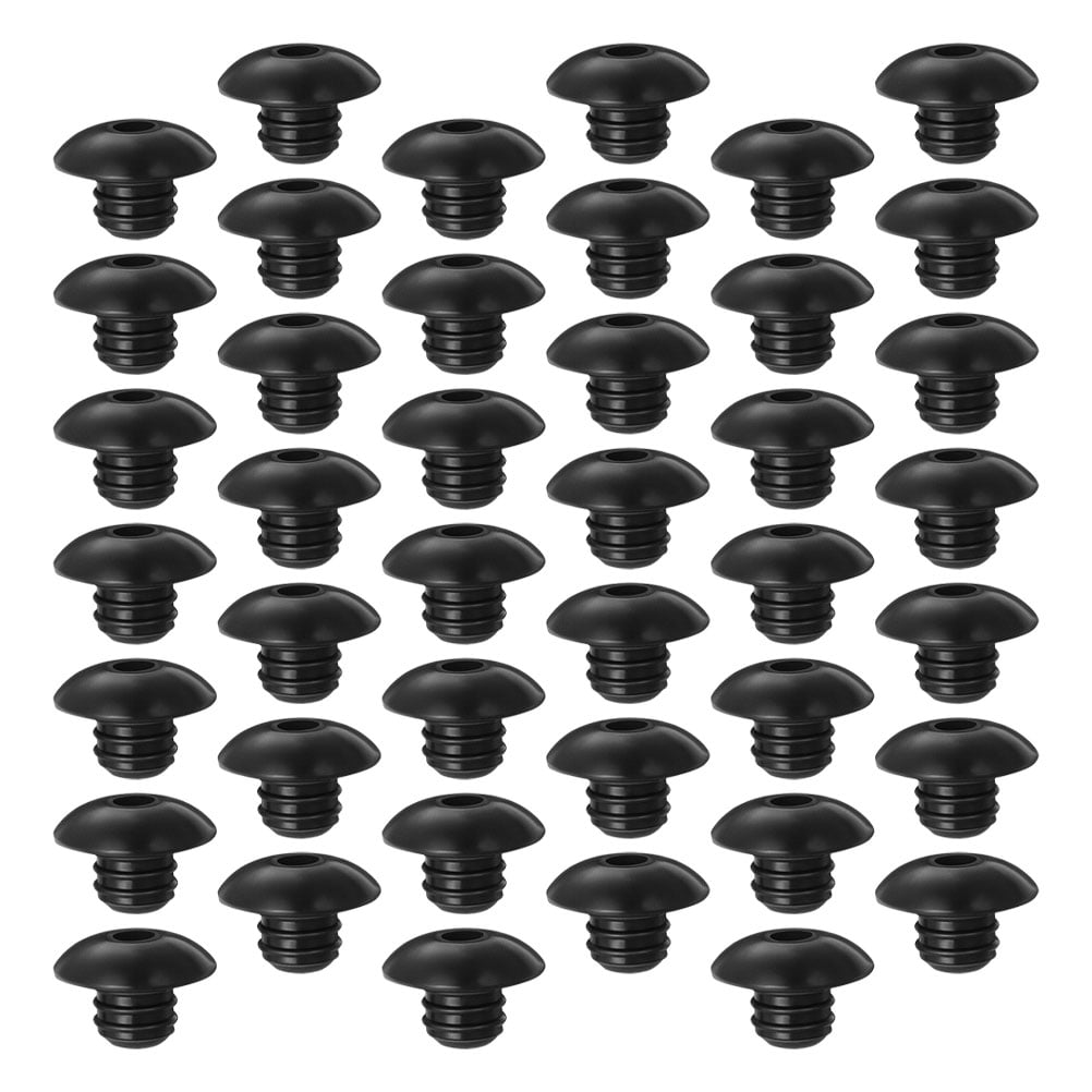 UPOUART 100Pcs Rubber Hole Plugs Black Threaded Pegboard Hook Fastening ...