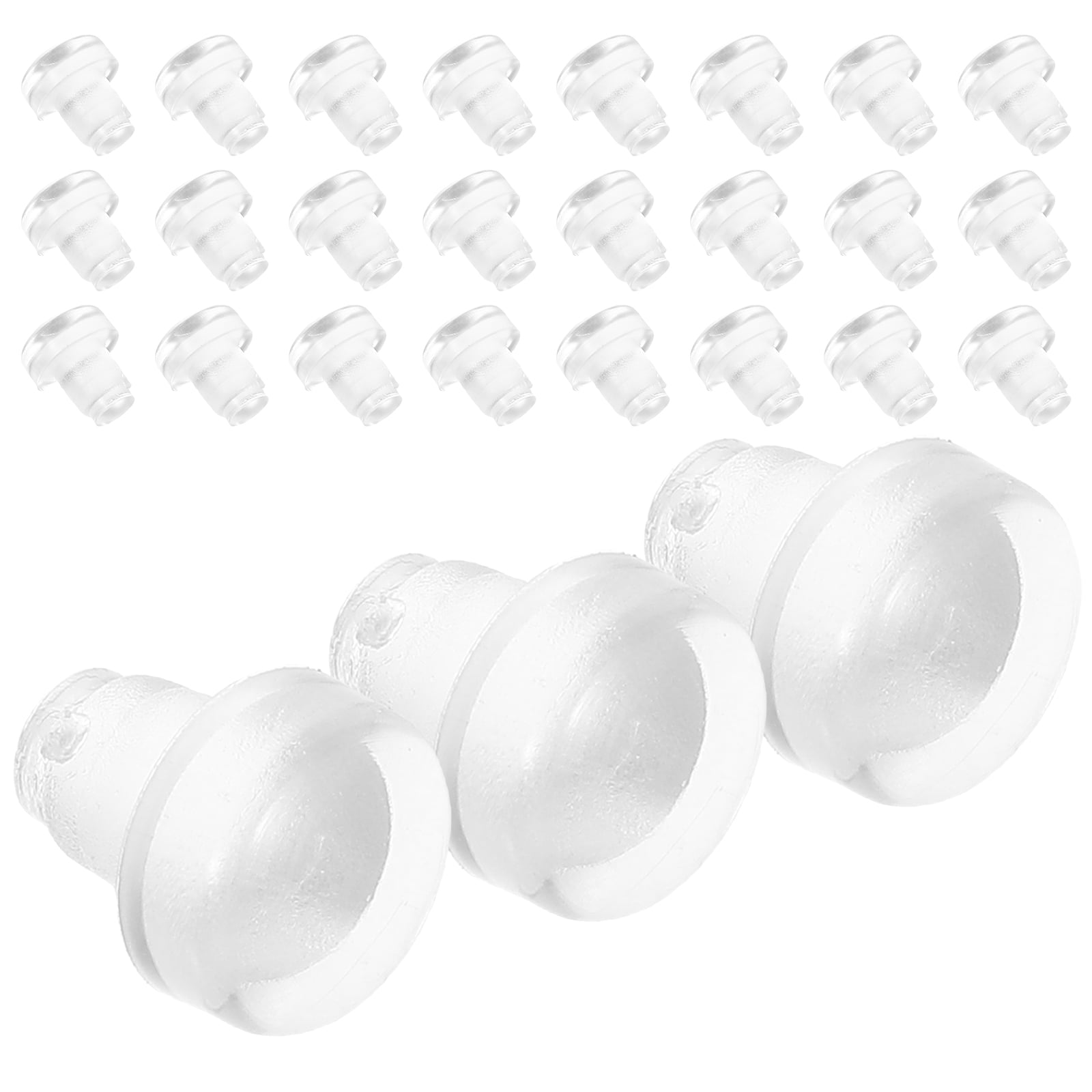 UPOUART 100Pcs Transparent Plastic Chair Leg Caps Round Tube Plugs with ...