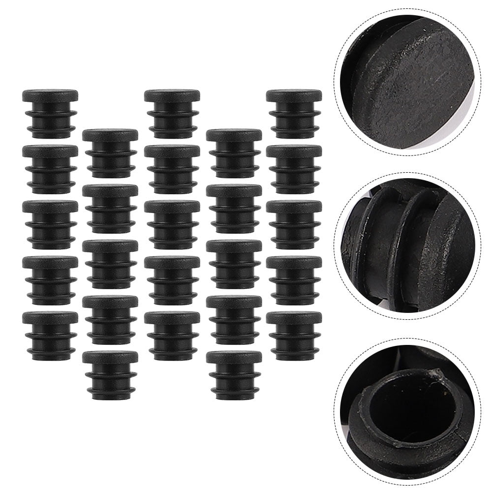 UPOUART Furniture Protectors Tube Plugs Hole Plug Black Plastic 100pcs ...