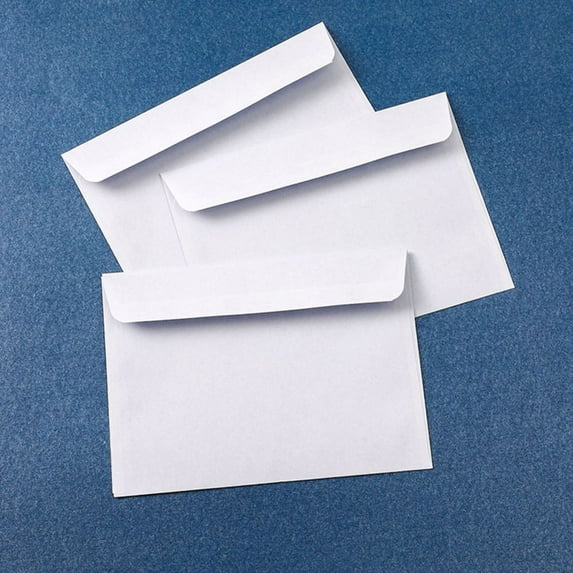 UPOUART 100Pcs White Envelopes for Office and Wedding Use with Self ...