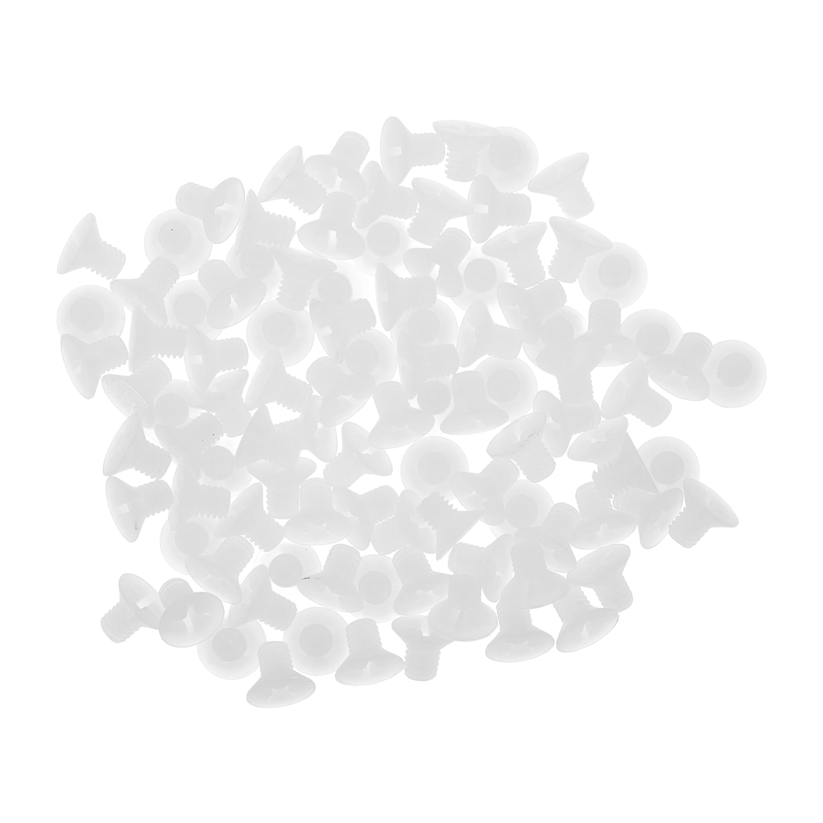 UPOUART 100-Piece White Nylon Screw and Nut Set Plastic Hardware Kit ...