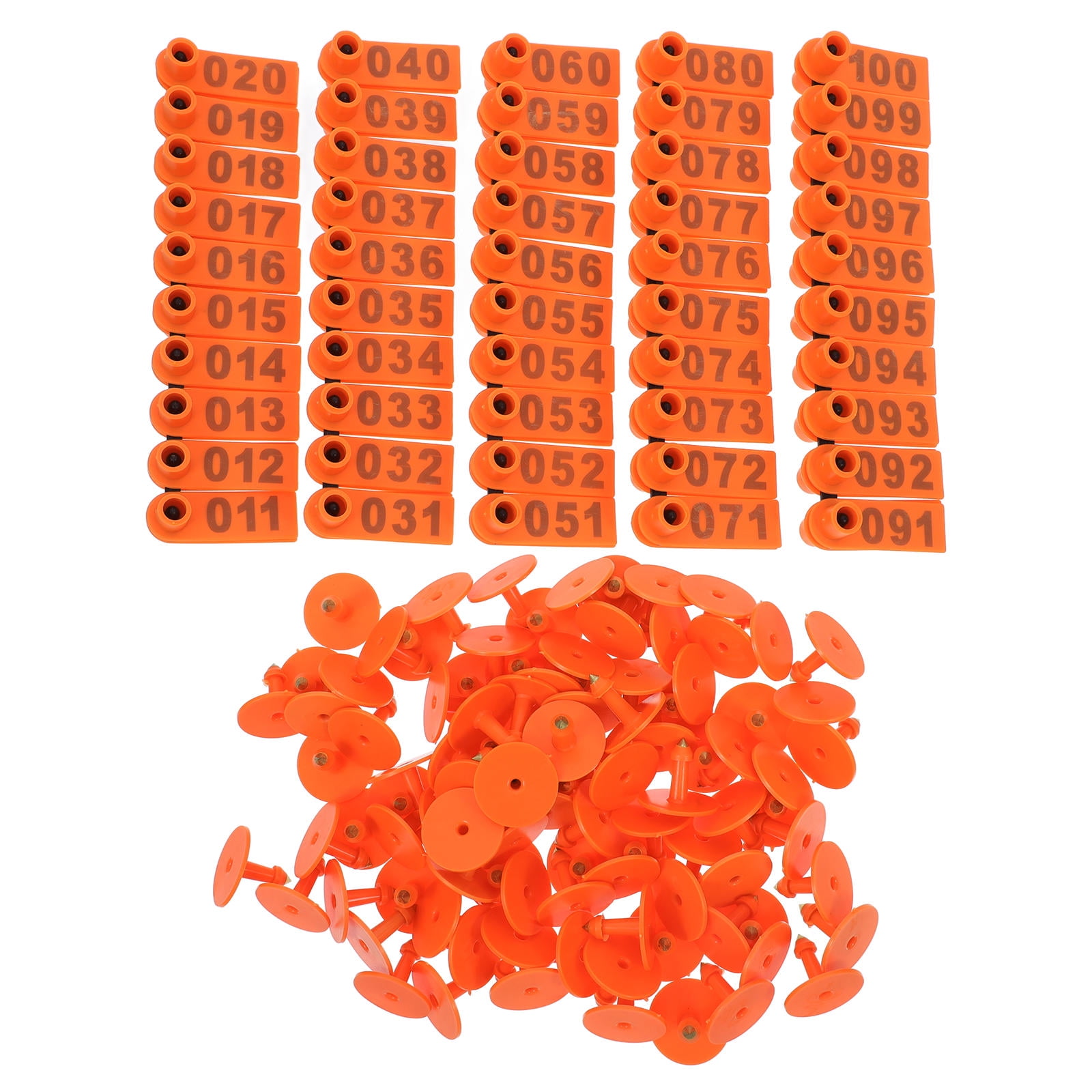 UPOUART 100pcs Cow Plastic Ear Tags Rectangular Weather Resistant Tags ...