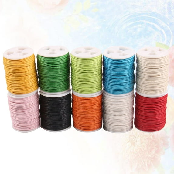UPOUART 10Pcs Assorted Color Knitting String Made from Waxed Cotton for ...