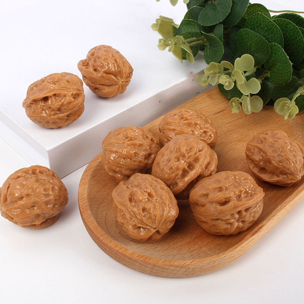 UPOUART 10Pcs Fake Walnut For Home Decoration And Office Decor .50X3 ...