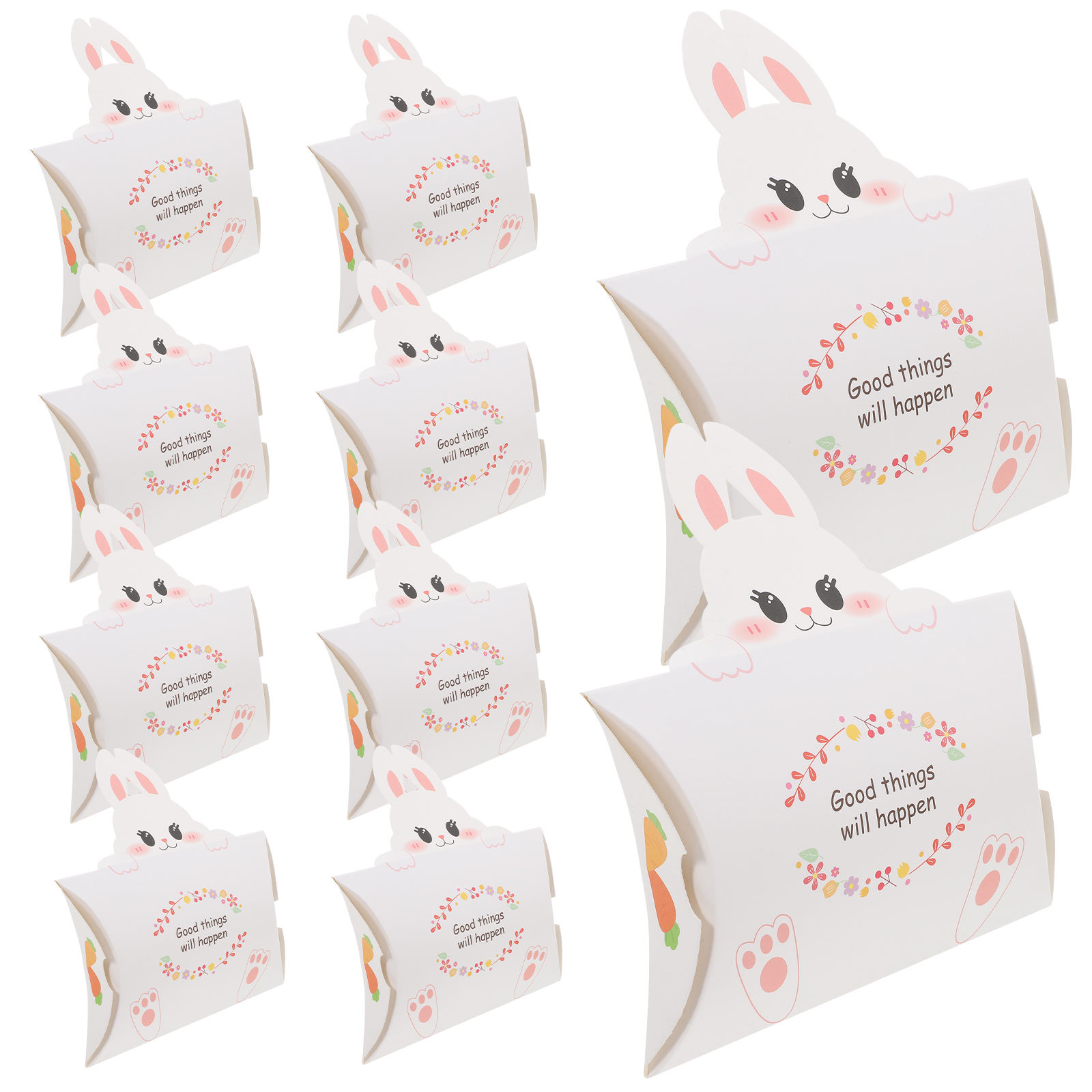 UPOUART 10Pcs Foldable Bunny Treat Box for Easter and Holiday ...