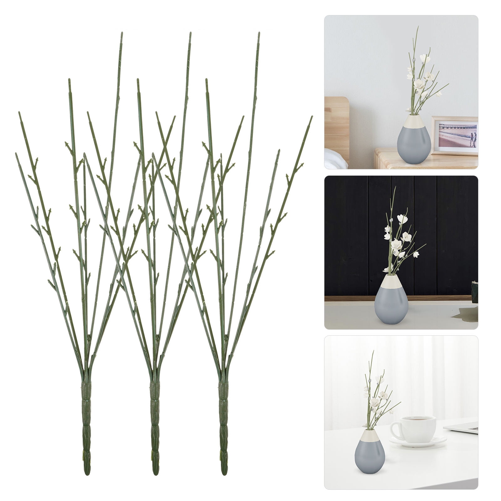 UPOUART 10Pcs Green Plastic Flower Rods for Craft Making and Wedding ...