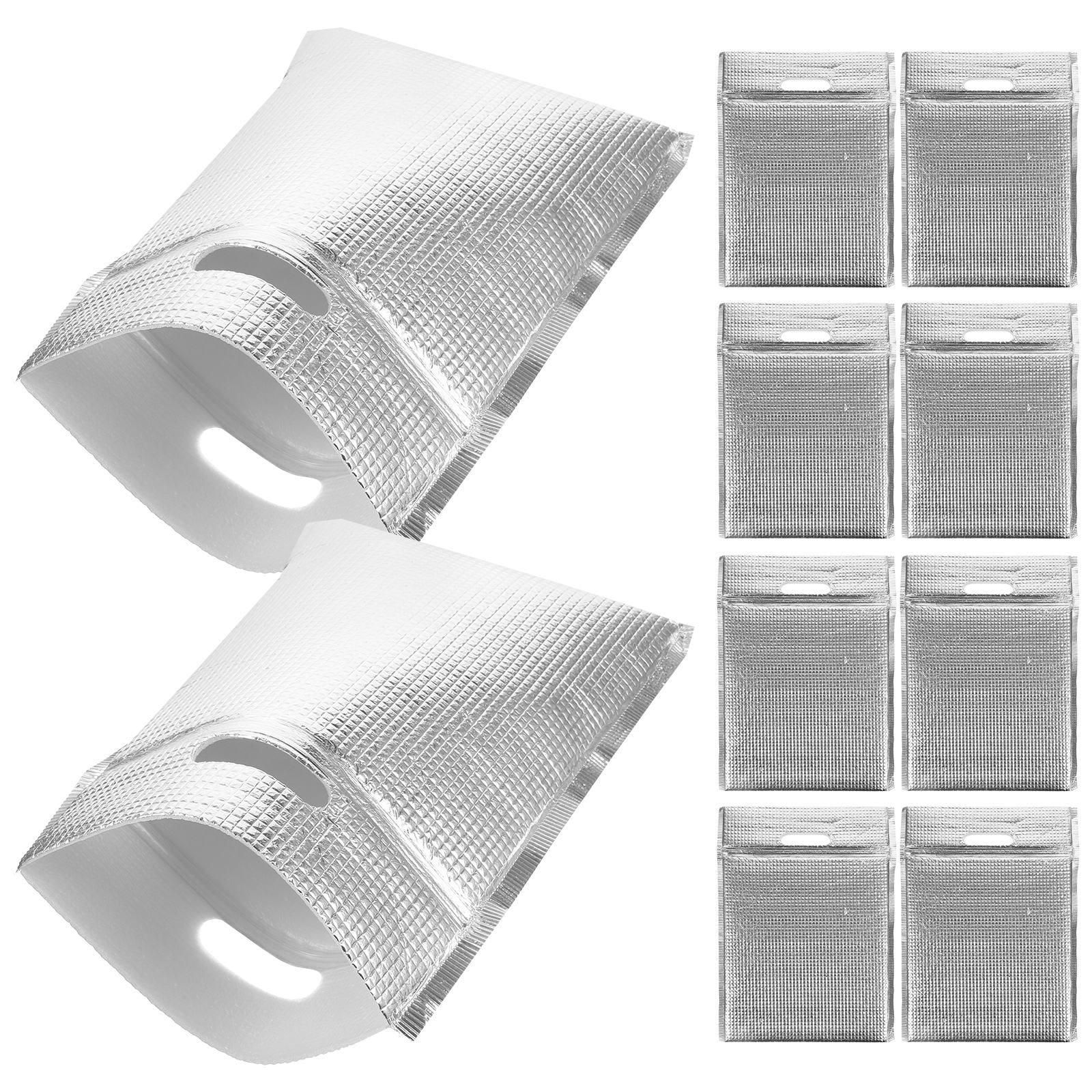 UPOUART 10Pcs Insulated Meal Bag Silver Thermal Bag Insulated Food ...