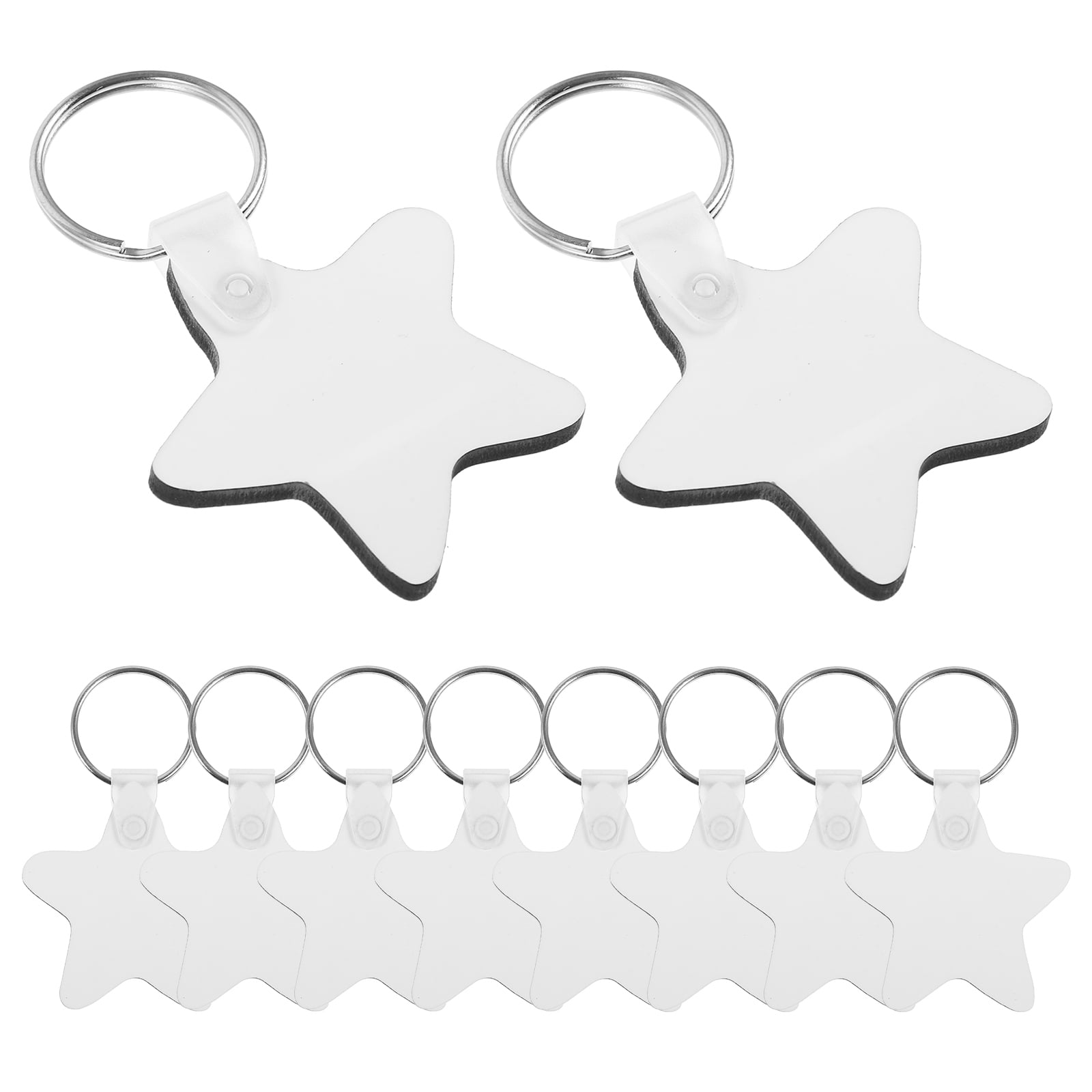 UPOUART 10Pcs Keychain Blanks DIY Density Board for Side Keychain ...