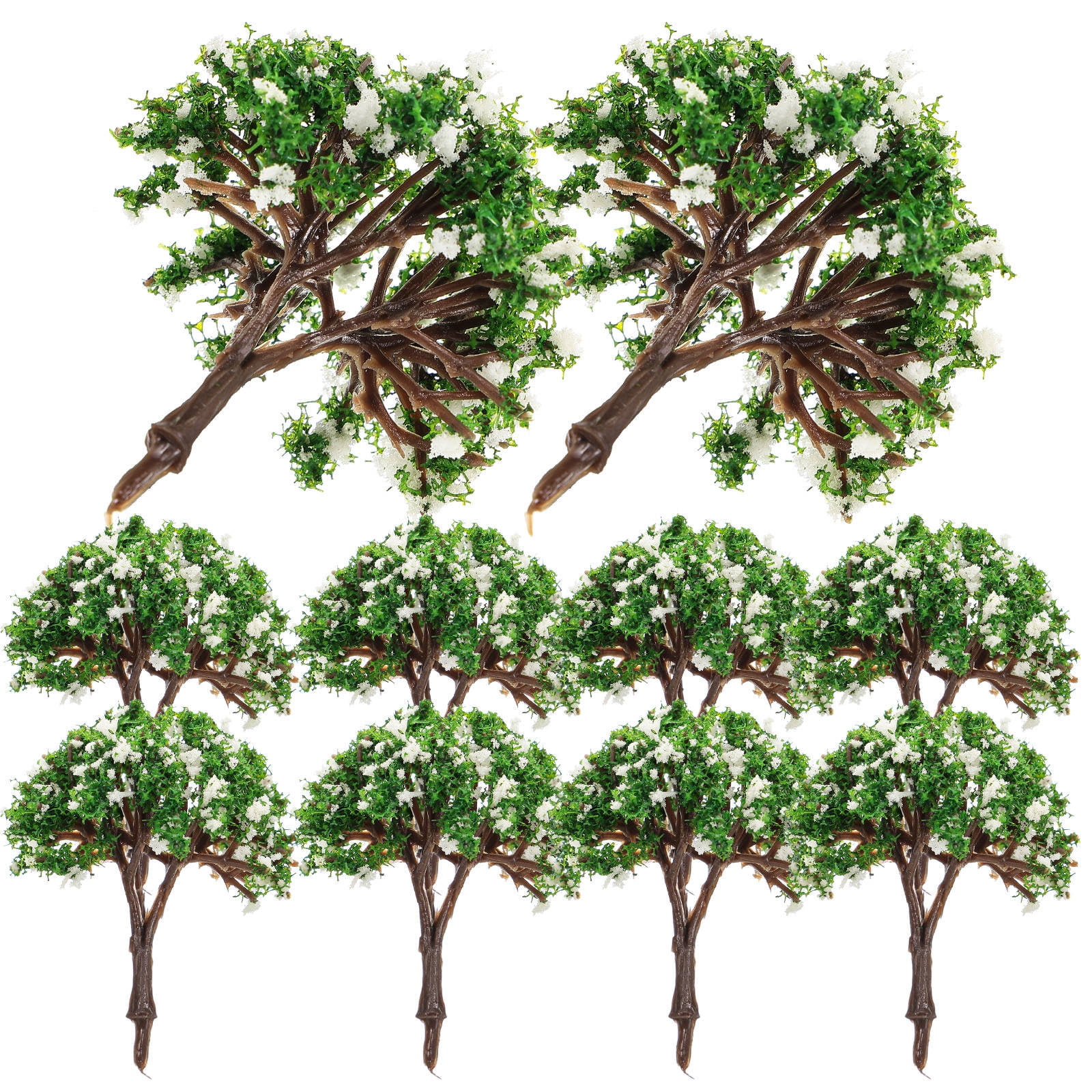 UPOUART Green Plastic Mini Trees for Crafts and Sand Table Decoration ...